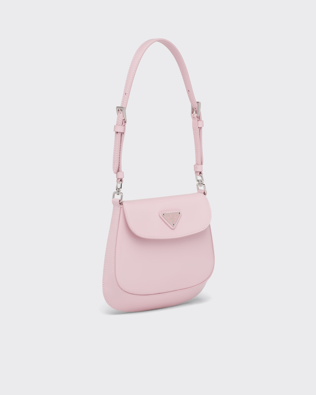 Alabaster Pink Prada Cleo Brushed Leather Mini Bag | PRADA
