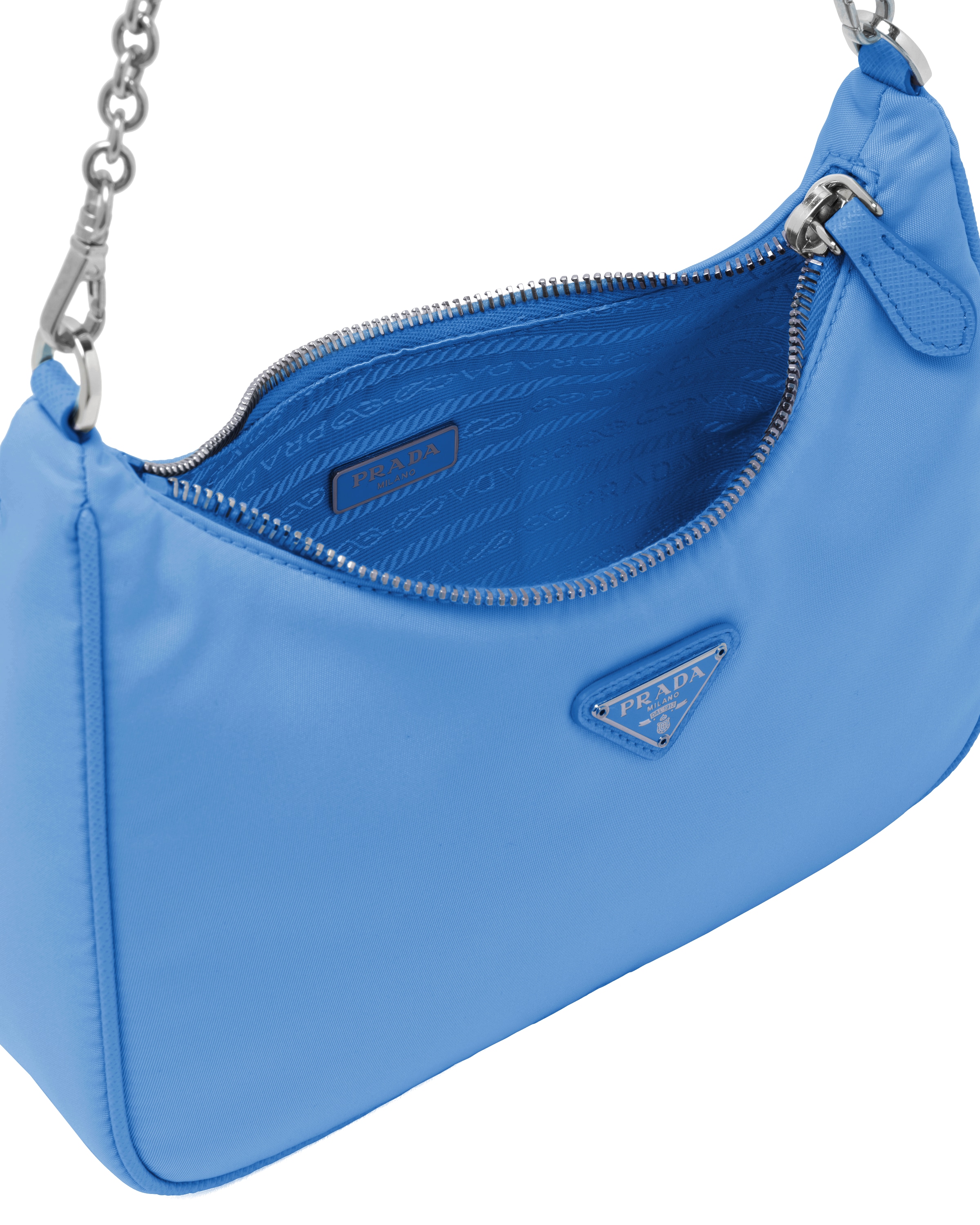 Bolsa Prada Re Edition em nylon Azul Pervinca | Prada