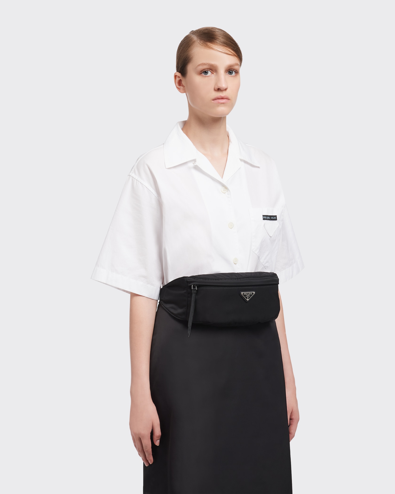 Black Re-nylon Belt Bag | PRADA
