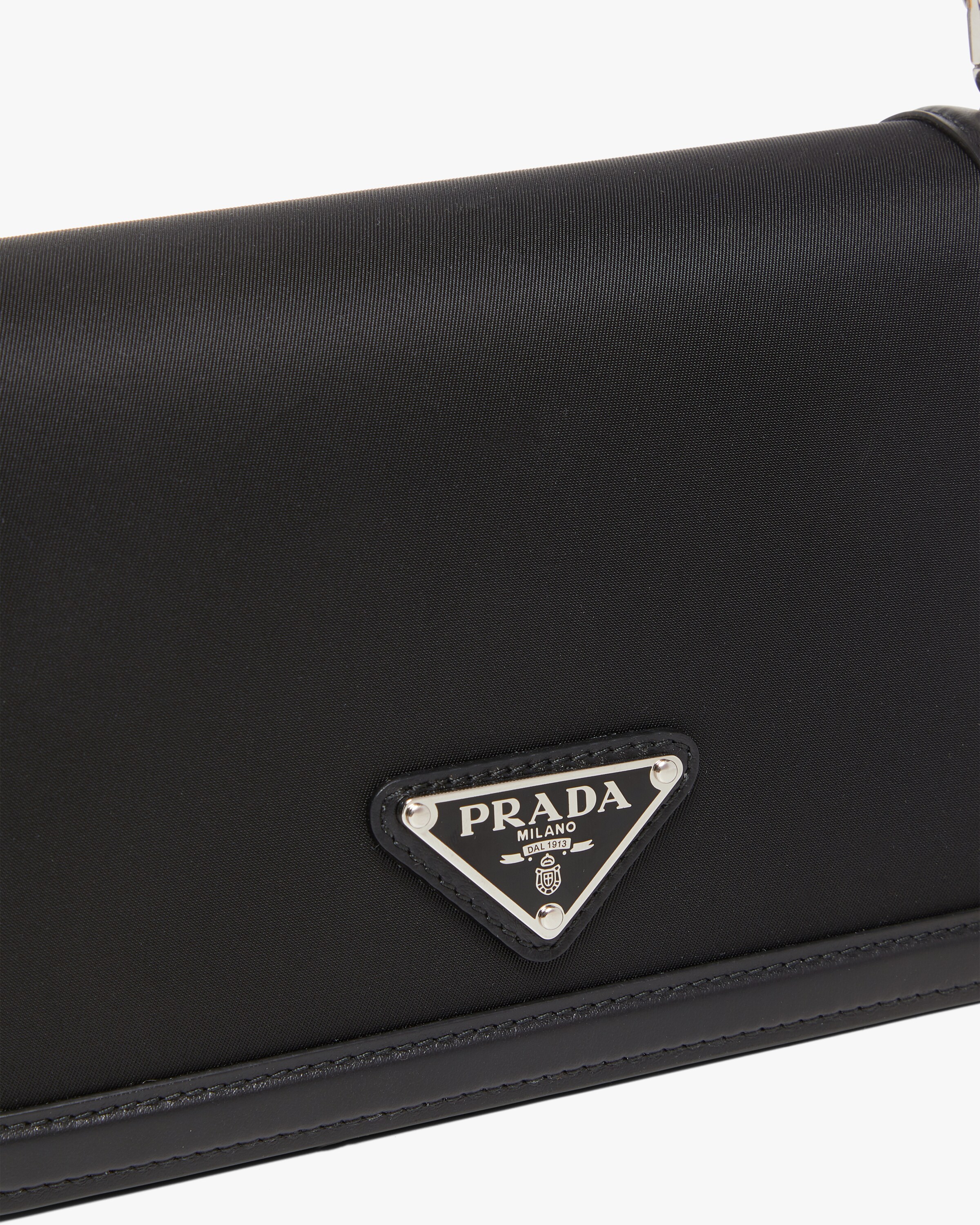 Black Nylon and leather mini-bag | Prada