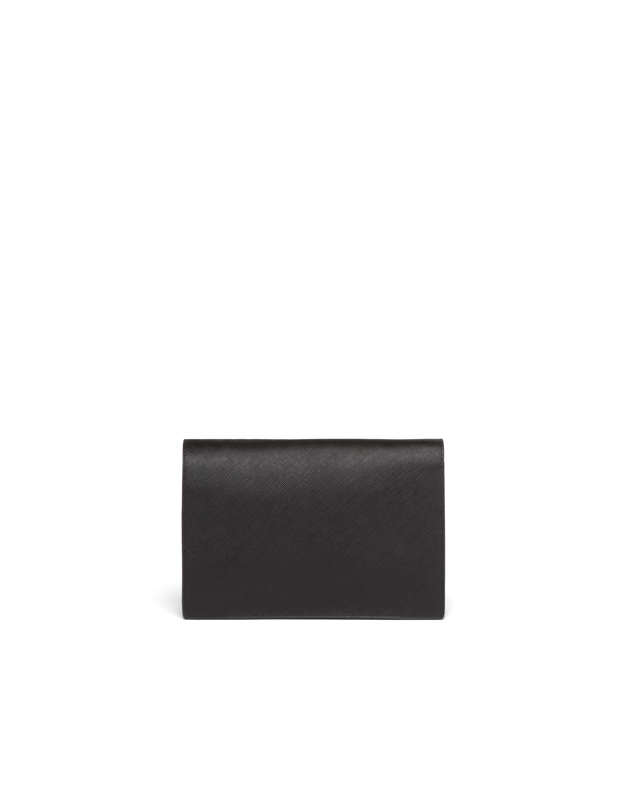 Black Saffiano leather mini envelope bag | Prada