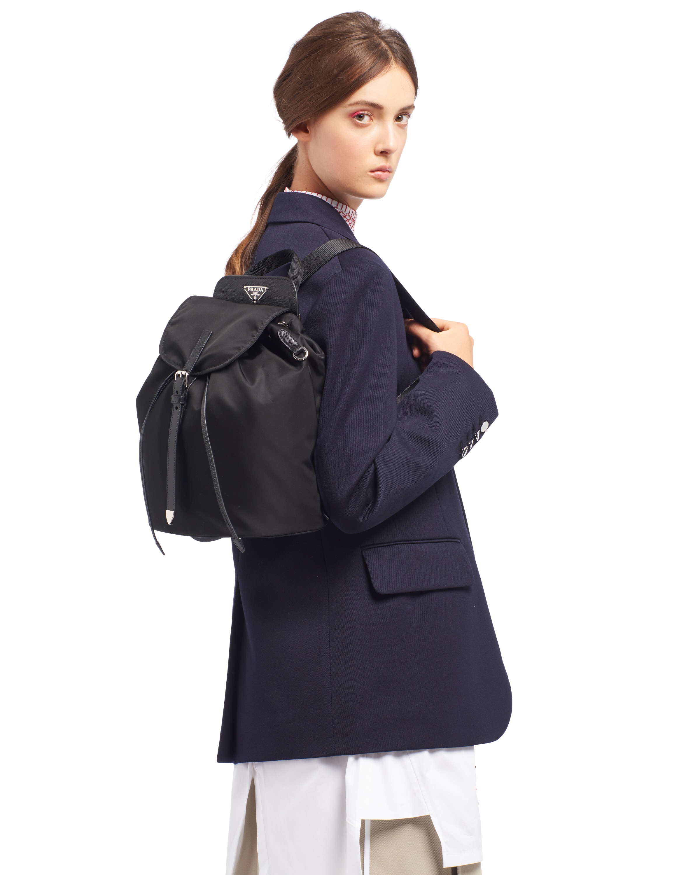 Nylon and Saffiano leather backpack | Prada