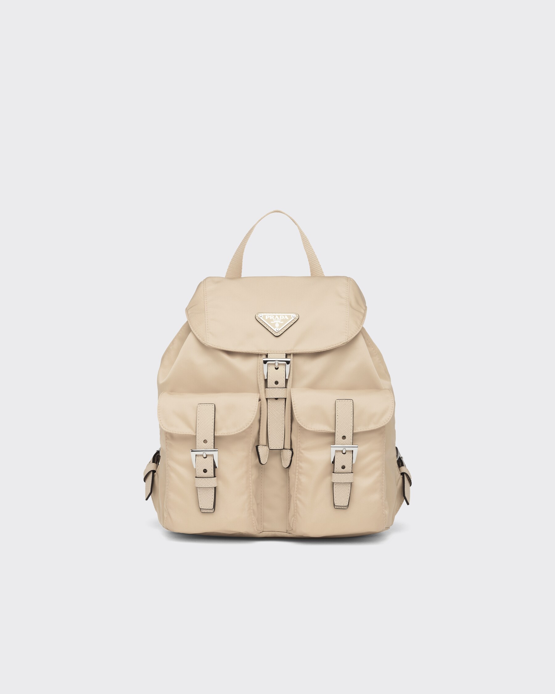Desert Beige Small Re-nylon Backpack | PRADA