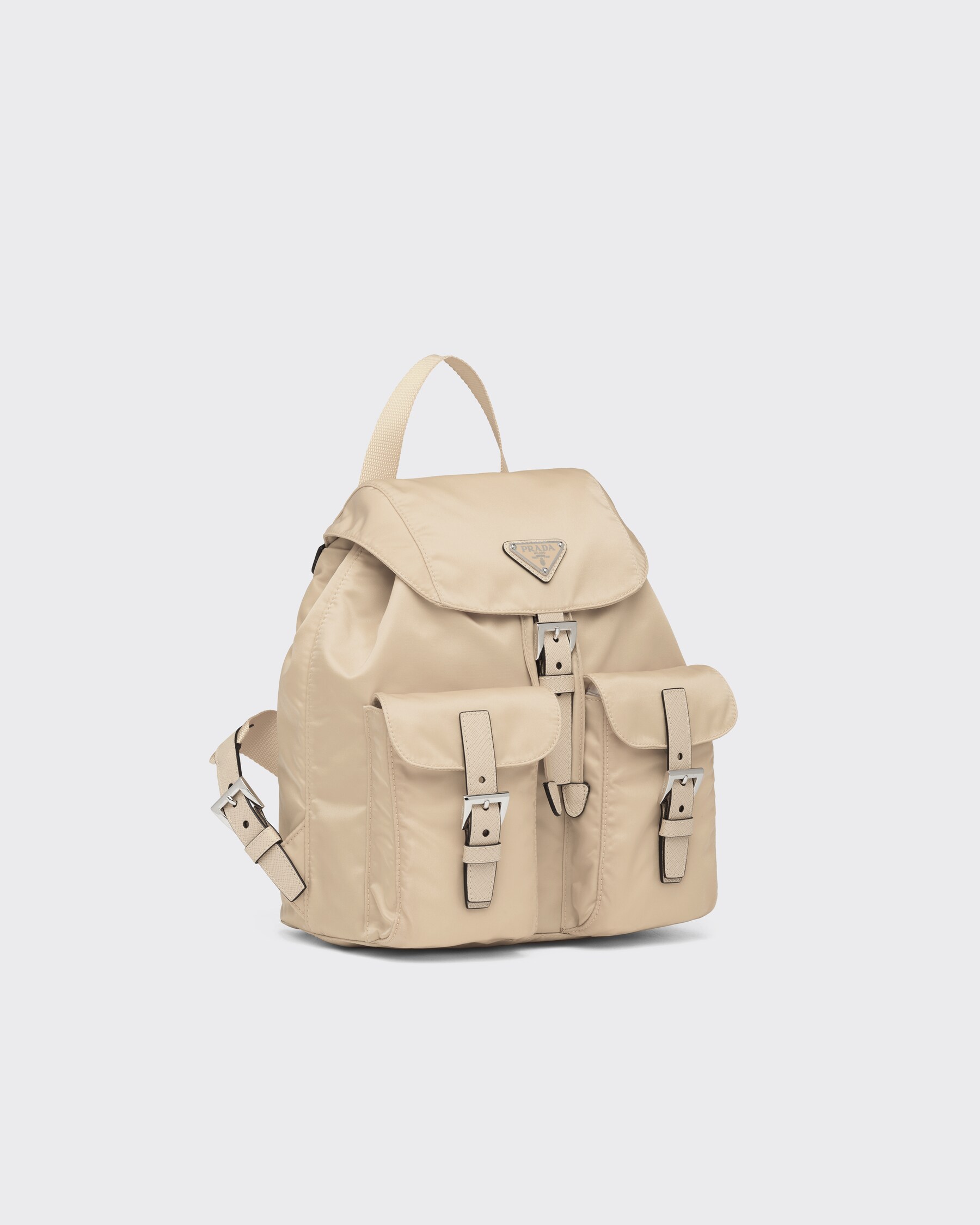 Desert Beige Small Re-nylon Backpack | PRADA