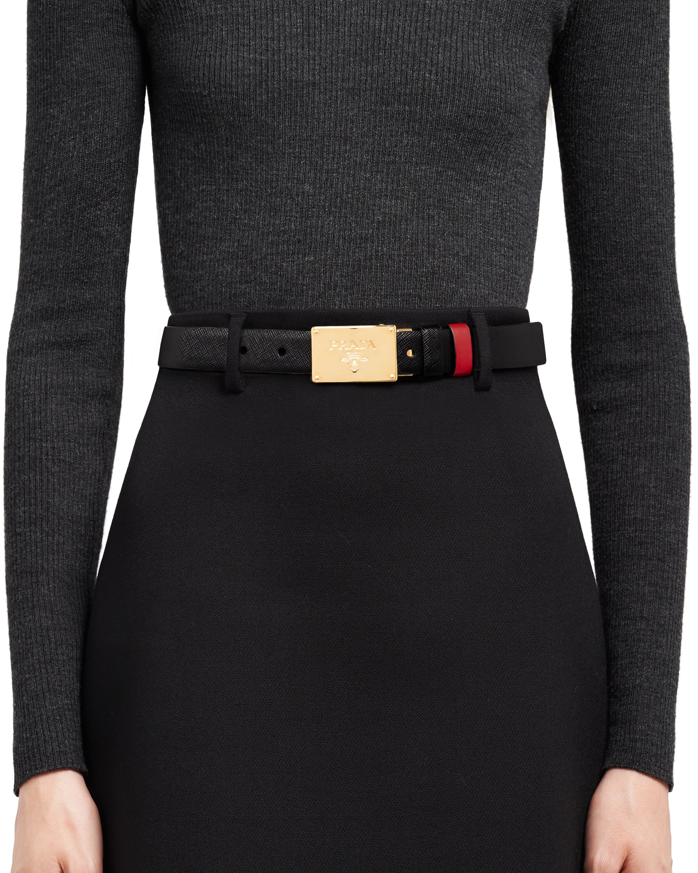 Reversible leather belt | Prada