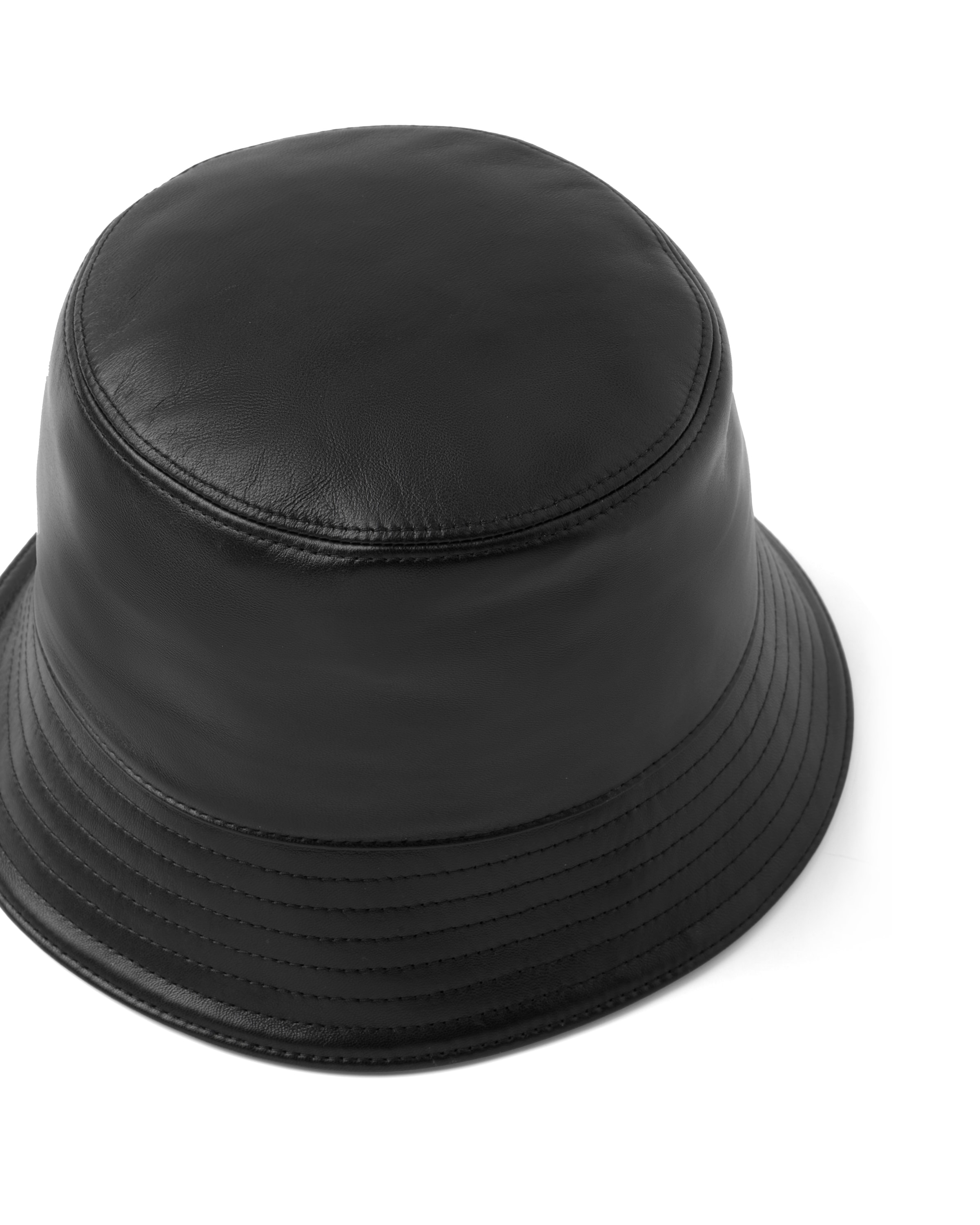 Black Nappa leather bucket hat | Prada