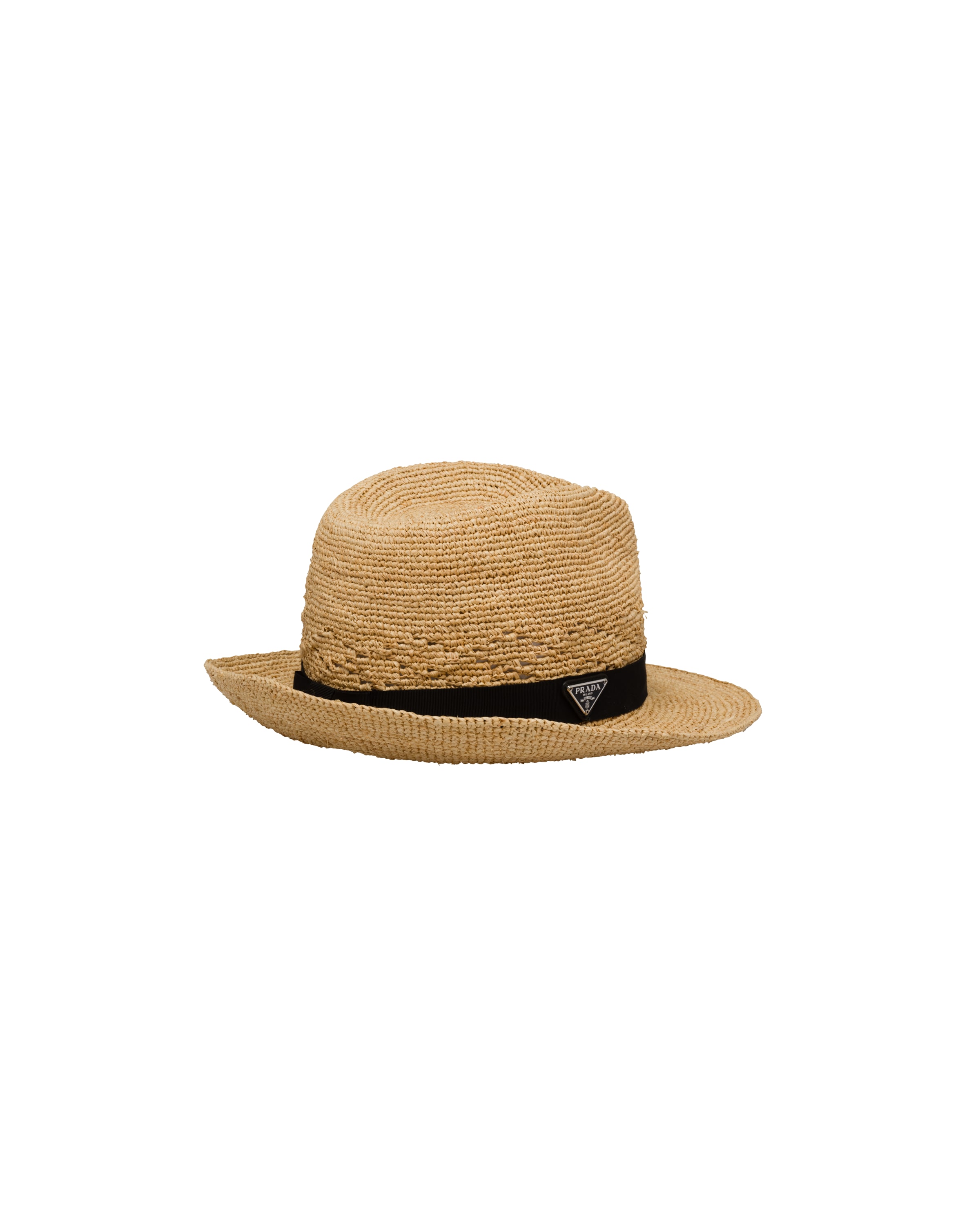 Tan/black Raffia Hat | Prada