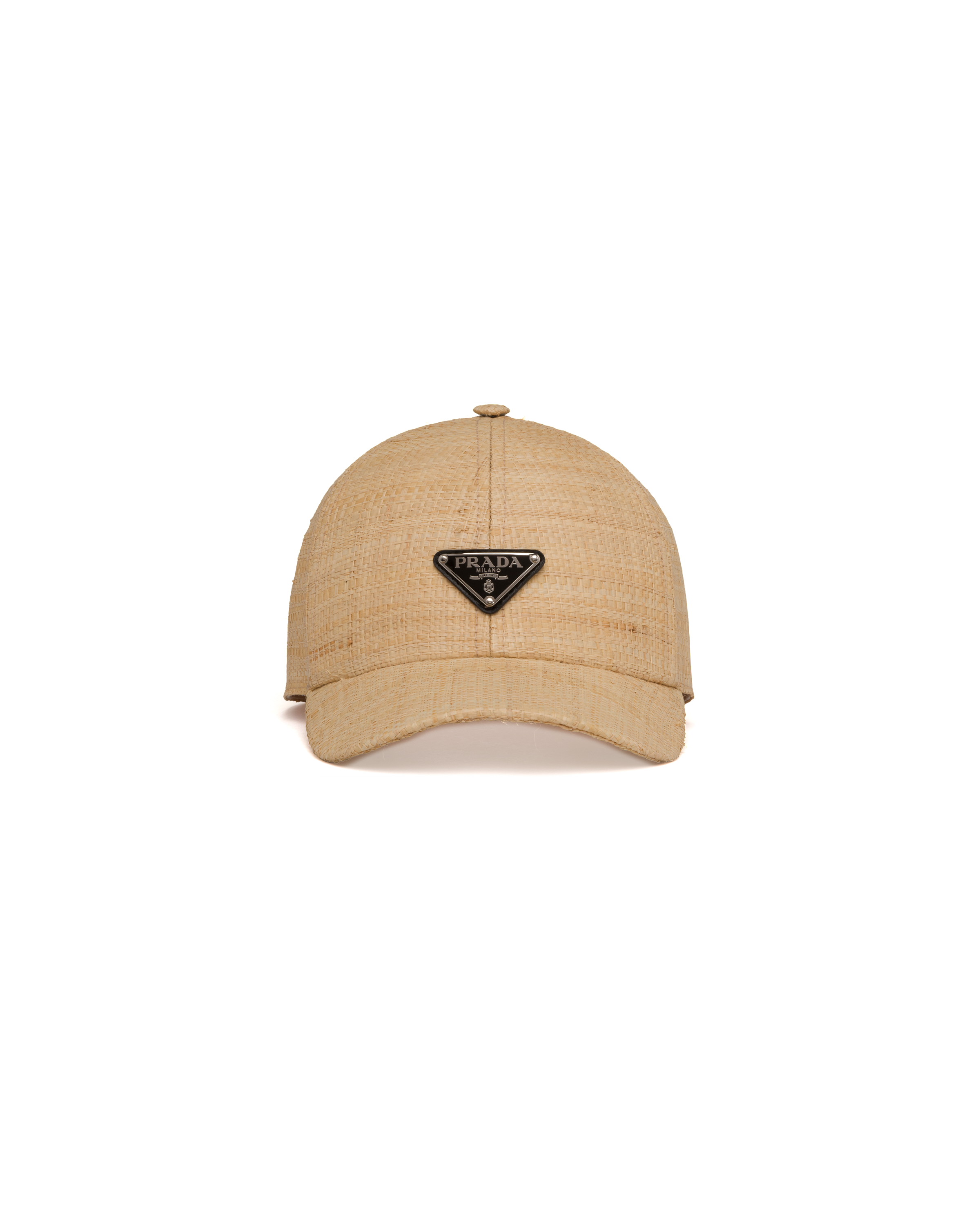 Cappello da baseball in Paglia Naturale/nero | Prada
