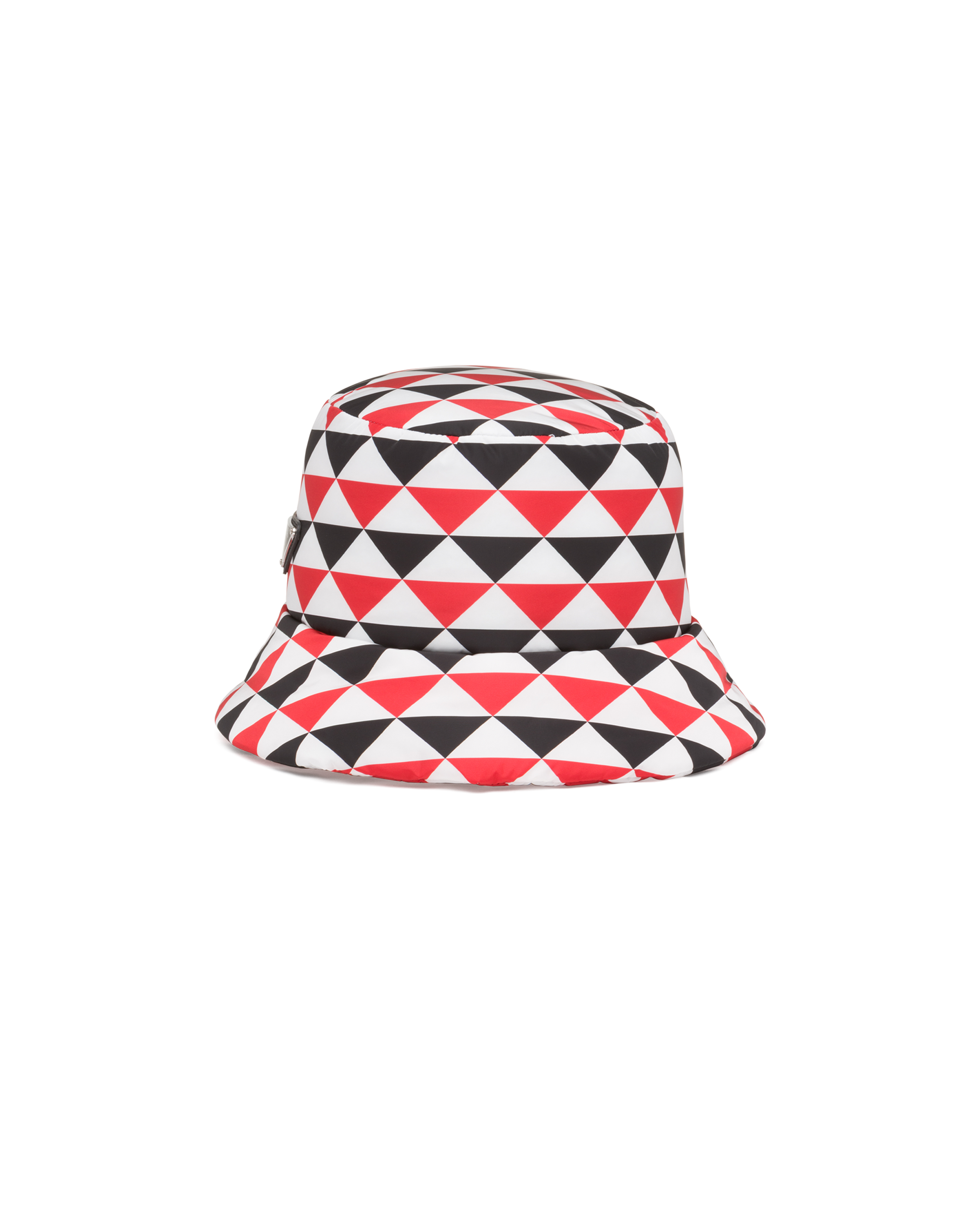 Black/red / White Printed Re-Nylon bucket hat | Prada
