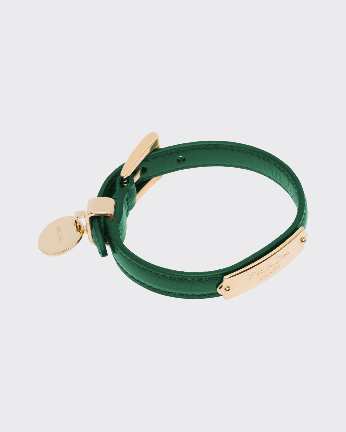 Billiard Green Saffiano Leather Bracelet | PRADA