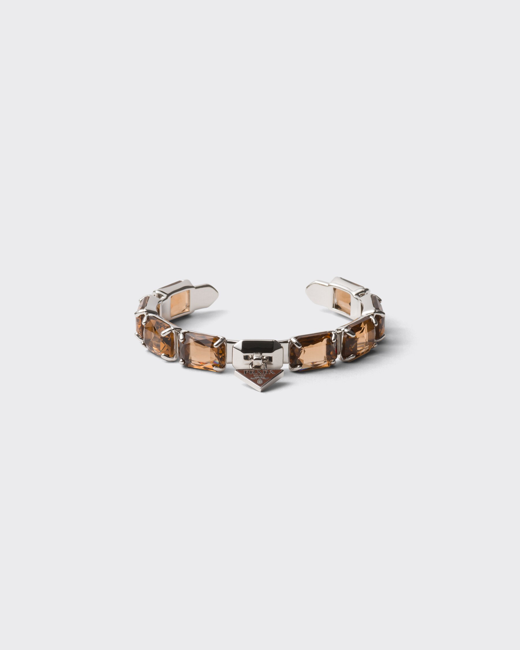 Palisander Metal Bracelet With Crystals | PRADA