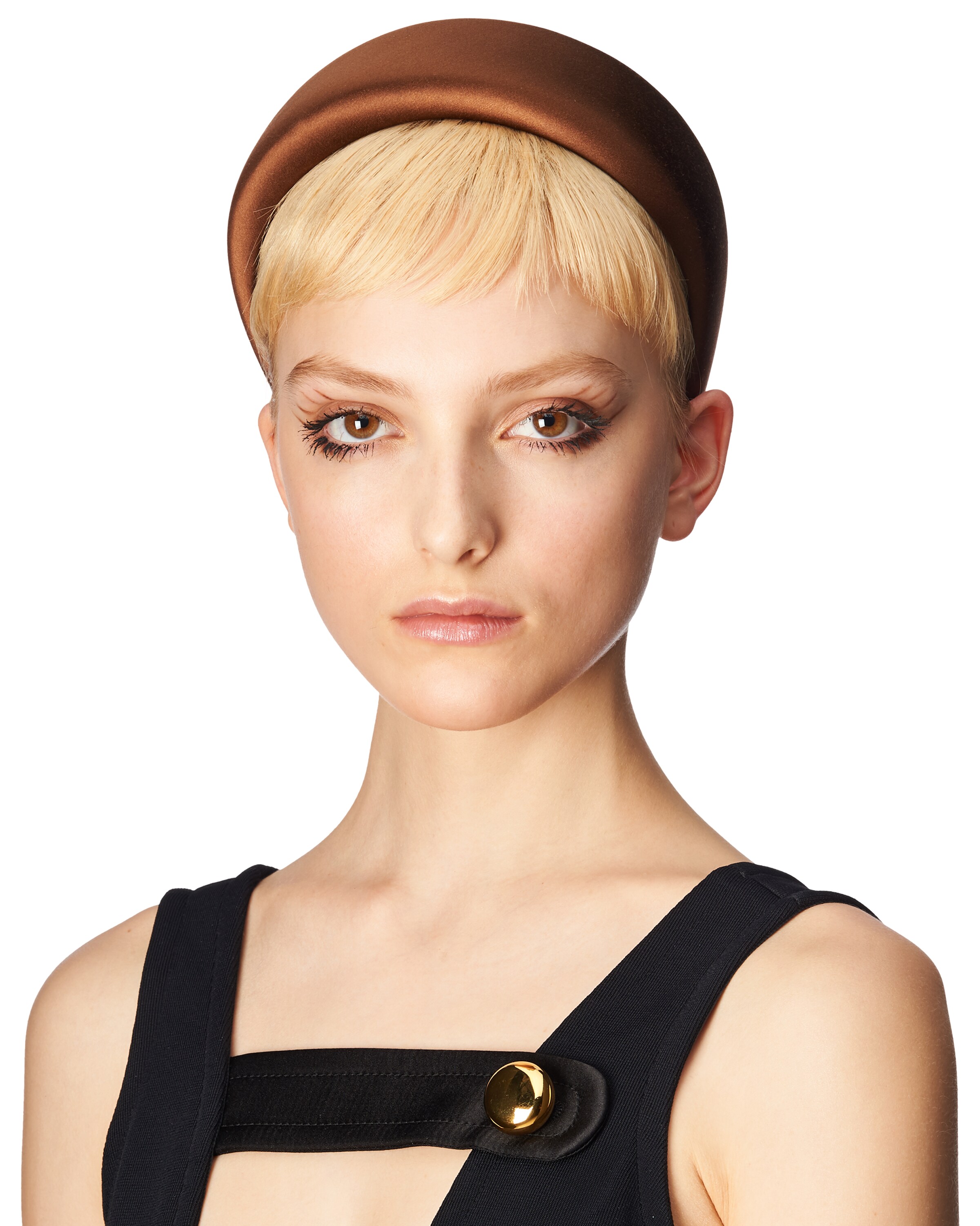 Tobacco Satin Headband | Prada