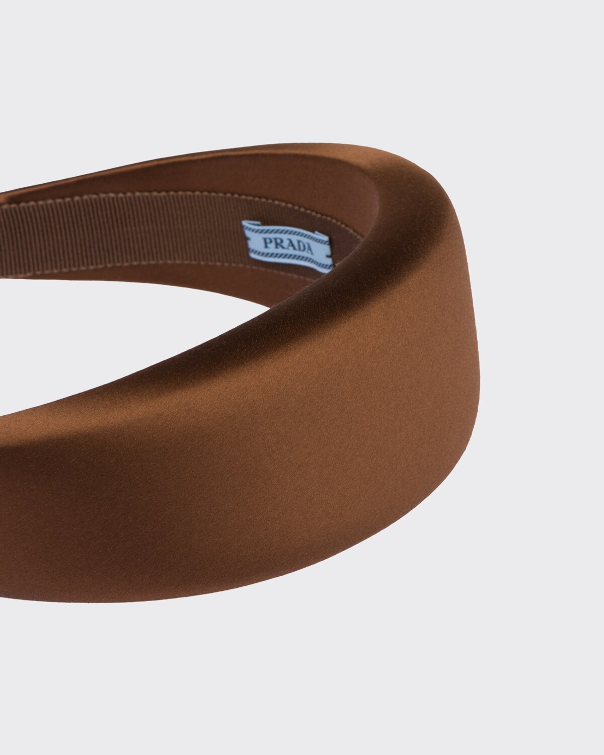 Tobacco Satin Headband | PRADA