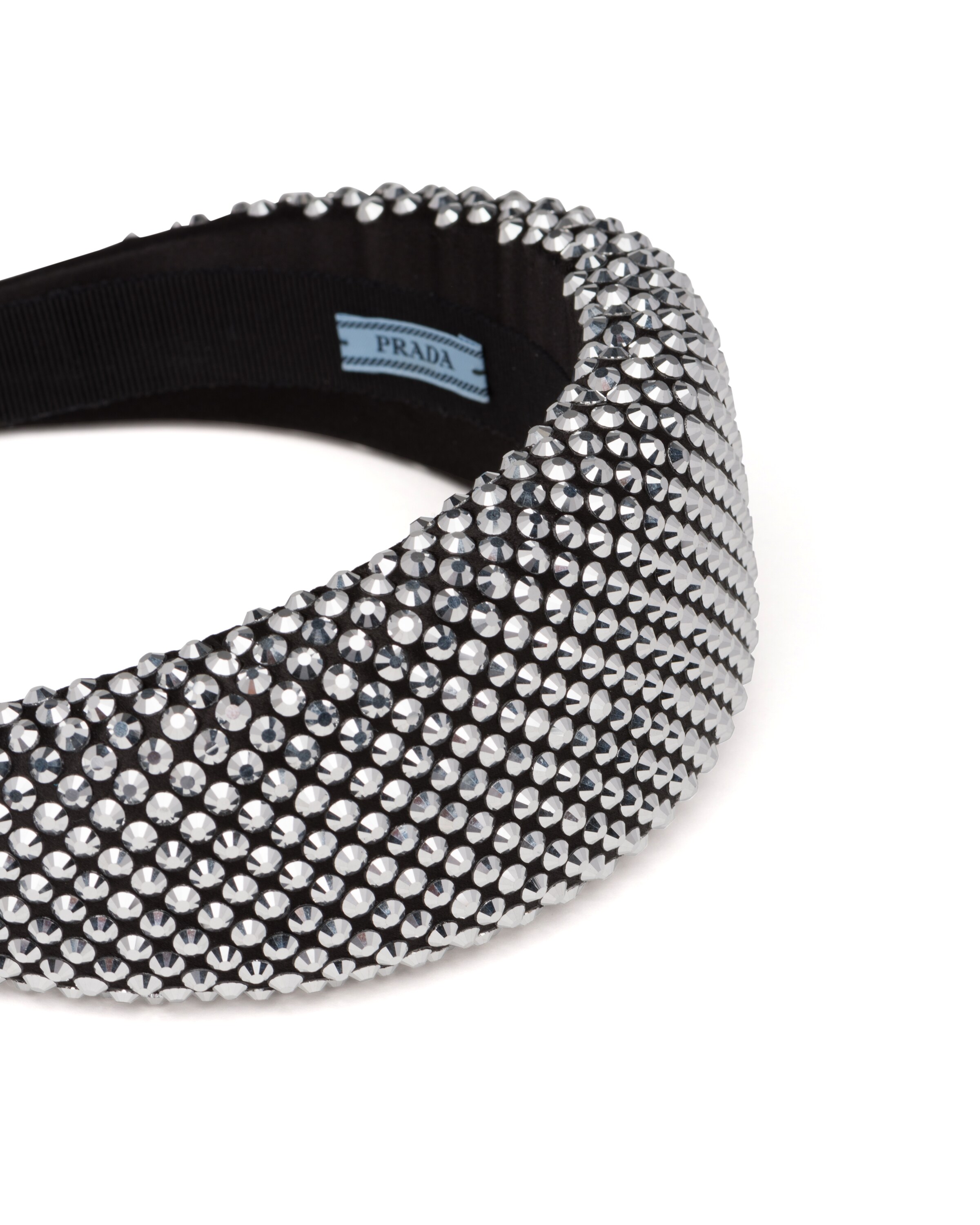 Embellished satin headband | Prada