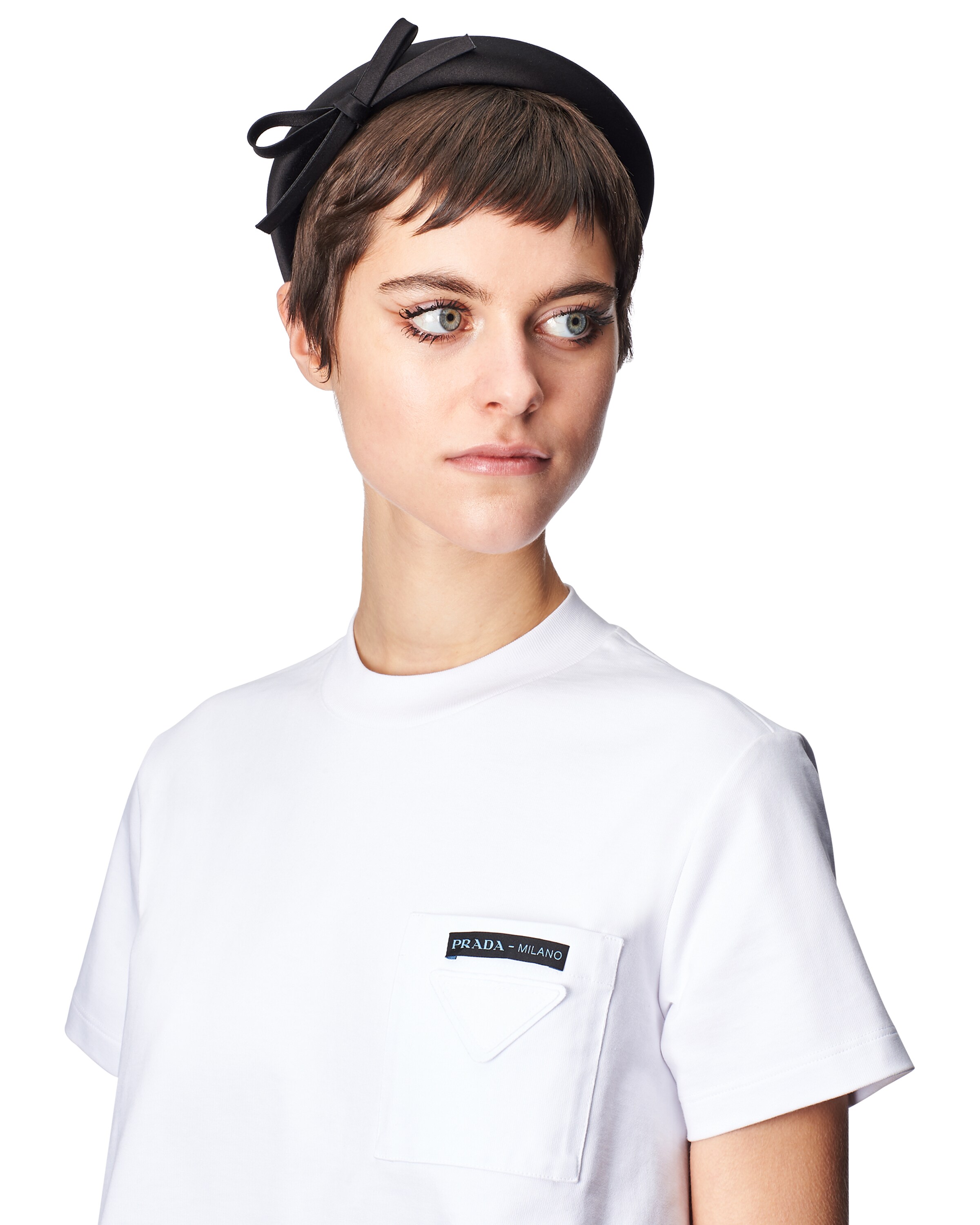 Black Satin bow headband | Prada