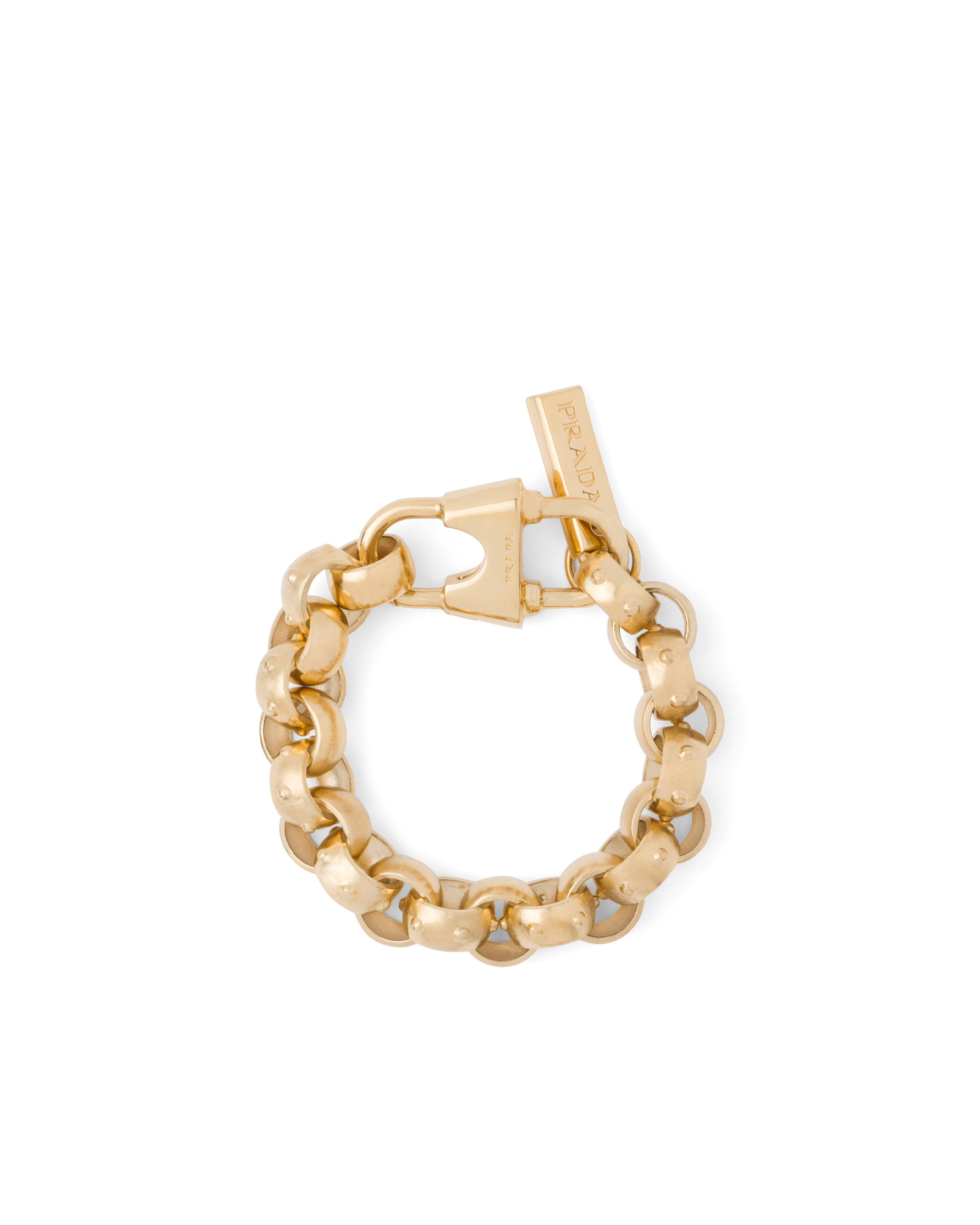 Gold Metal chain bracelet | Prada
