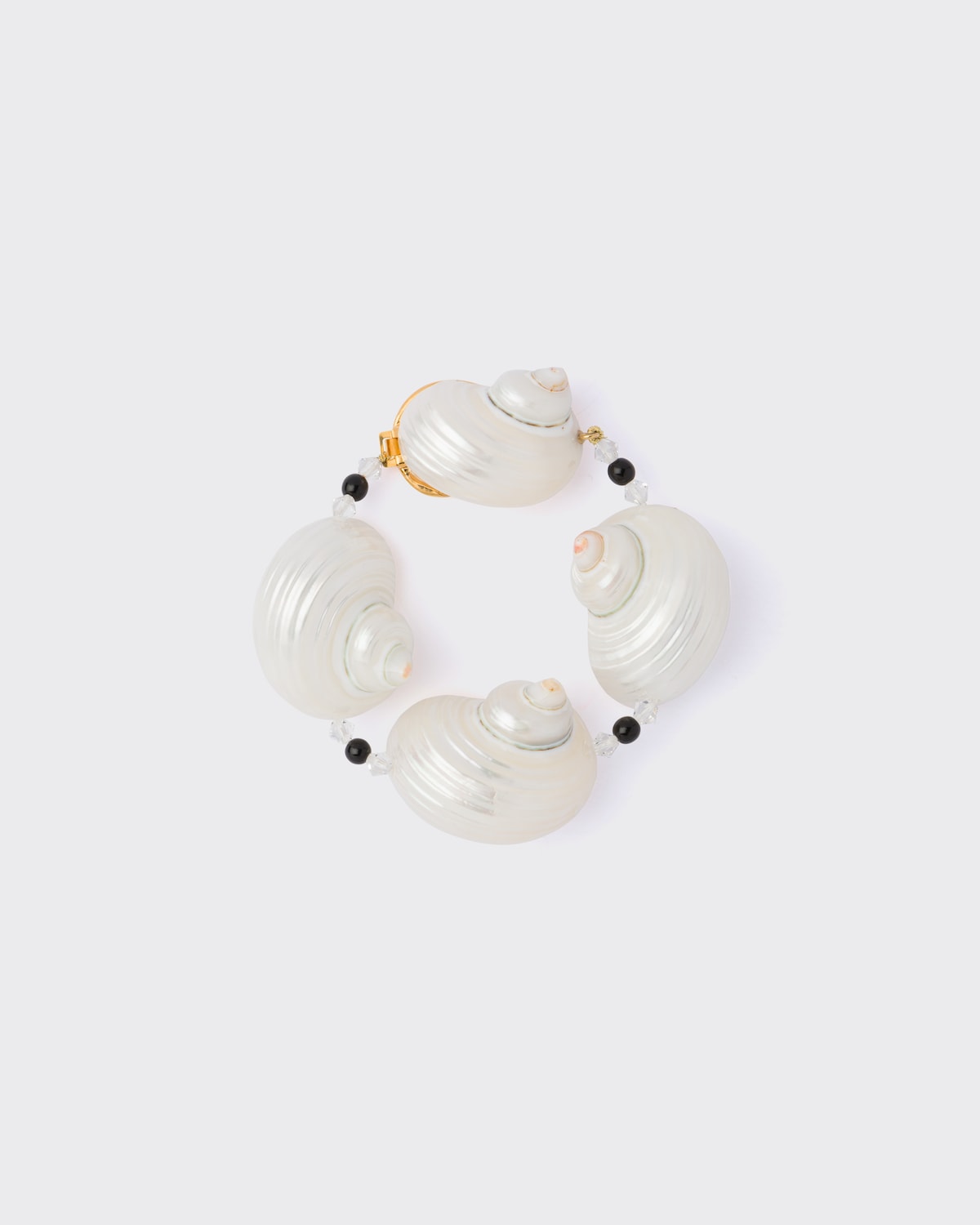 Pearl Gray Silver Bracelet With Shells | PRADA