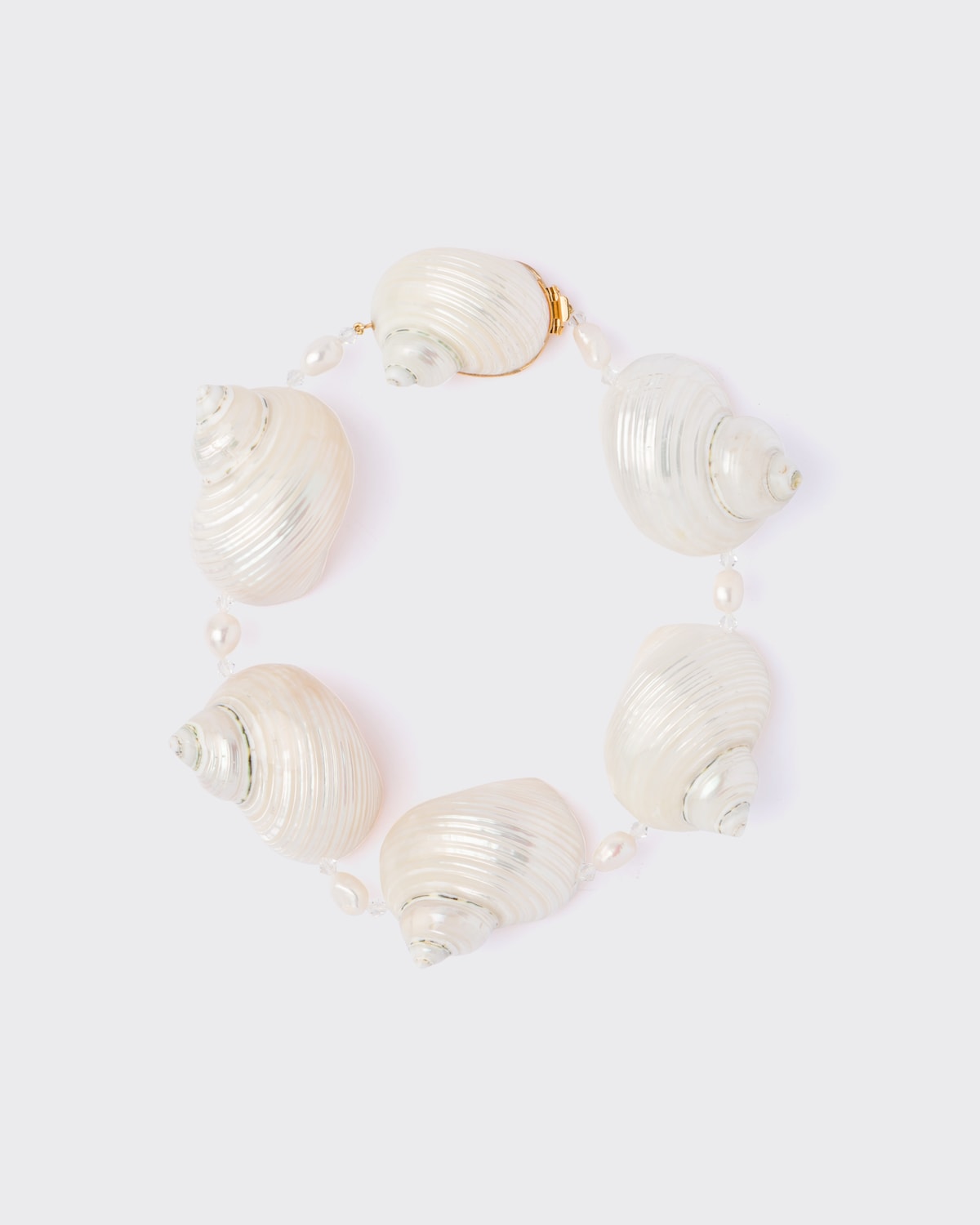 Pearl Gray Silver Choker With Shells | PRADA
