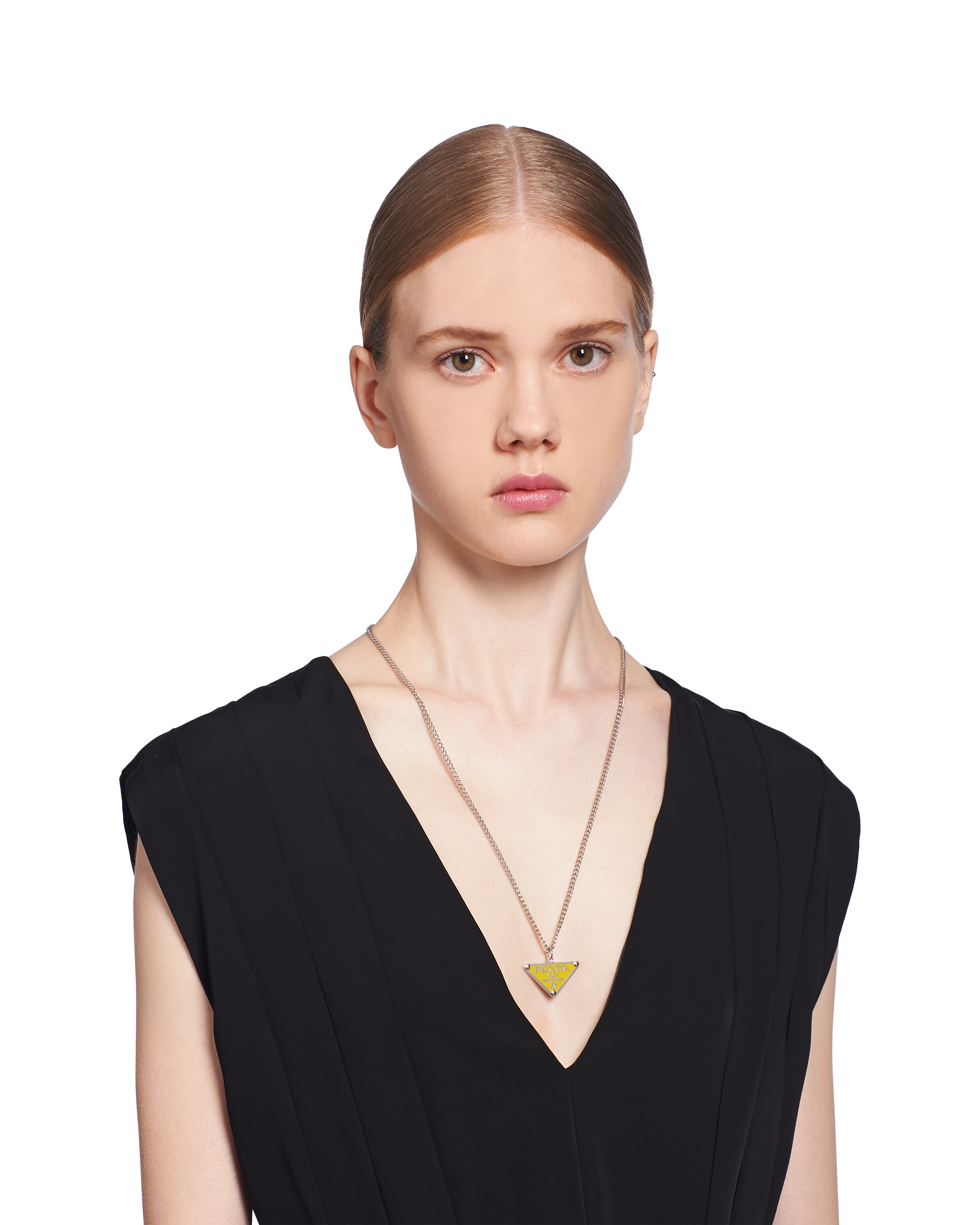 Yellow Prada Symbole necklace | Prada