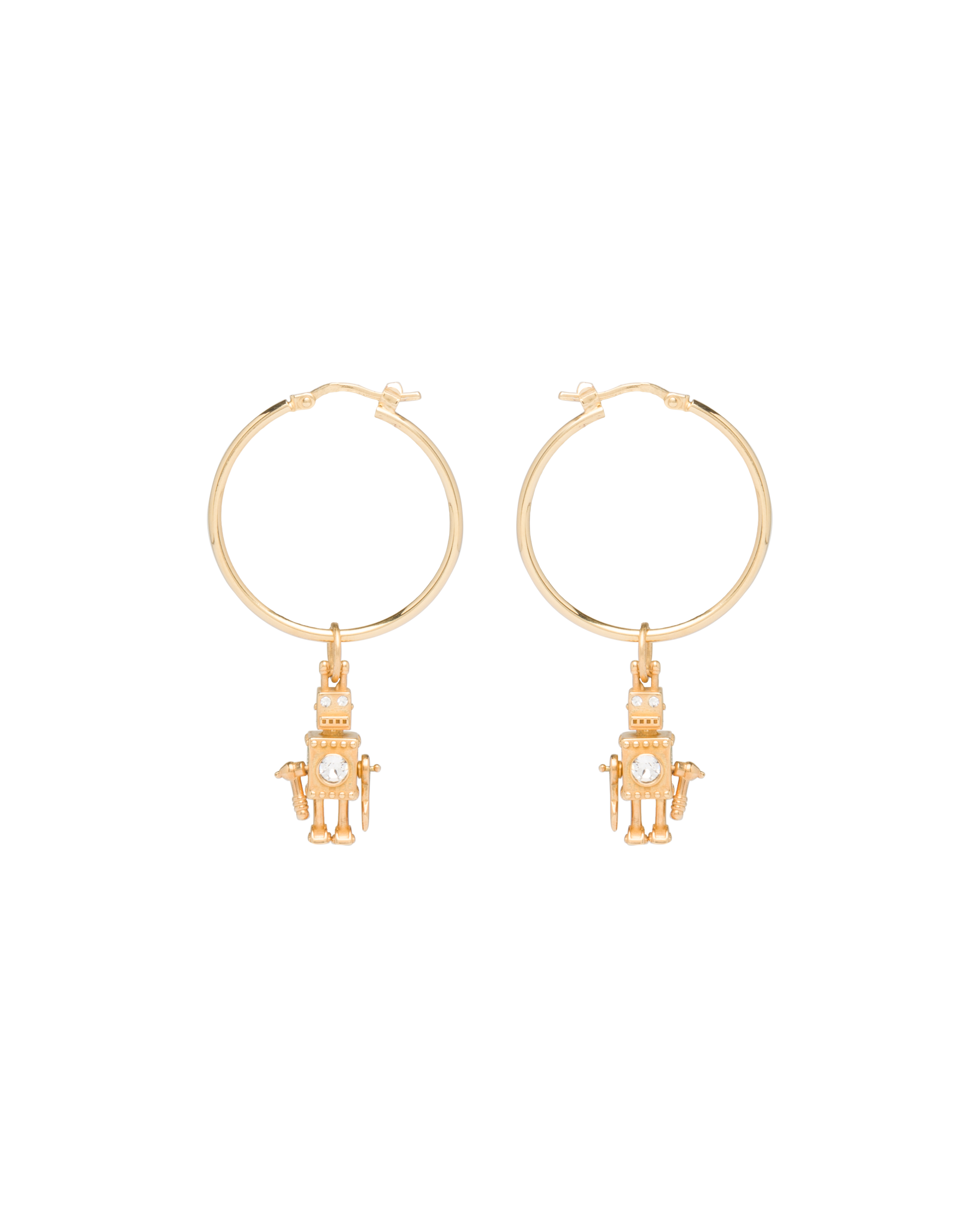 Gold Prada Fine Jewellery gold and diamond earrings | Prada