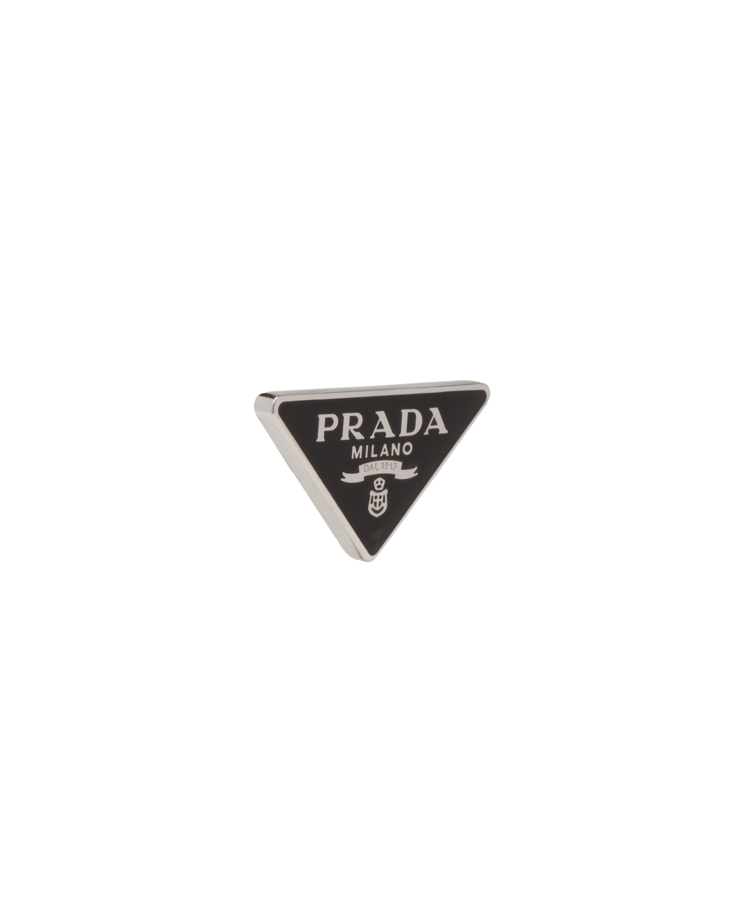 Black Prada Symbole clip left earring | Prada