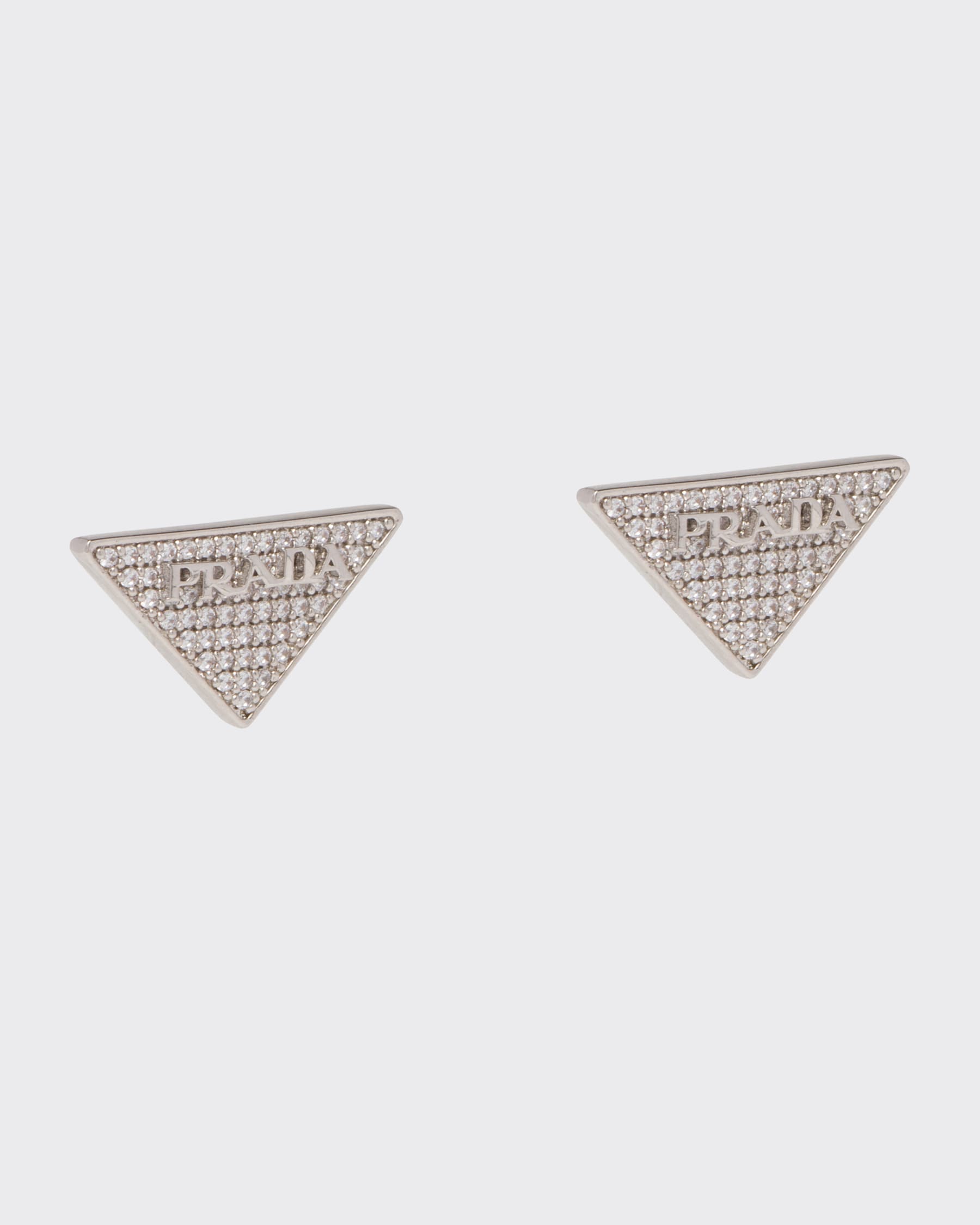 Crystal Crystal Logo Jewels Zirconia Earrings | PRADA