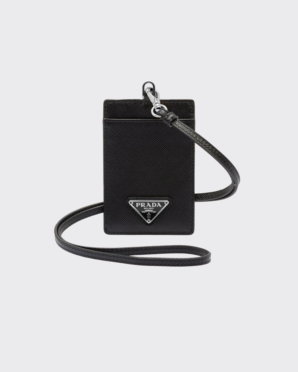 Black Saffiano Leather Badge Holder | PRADA