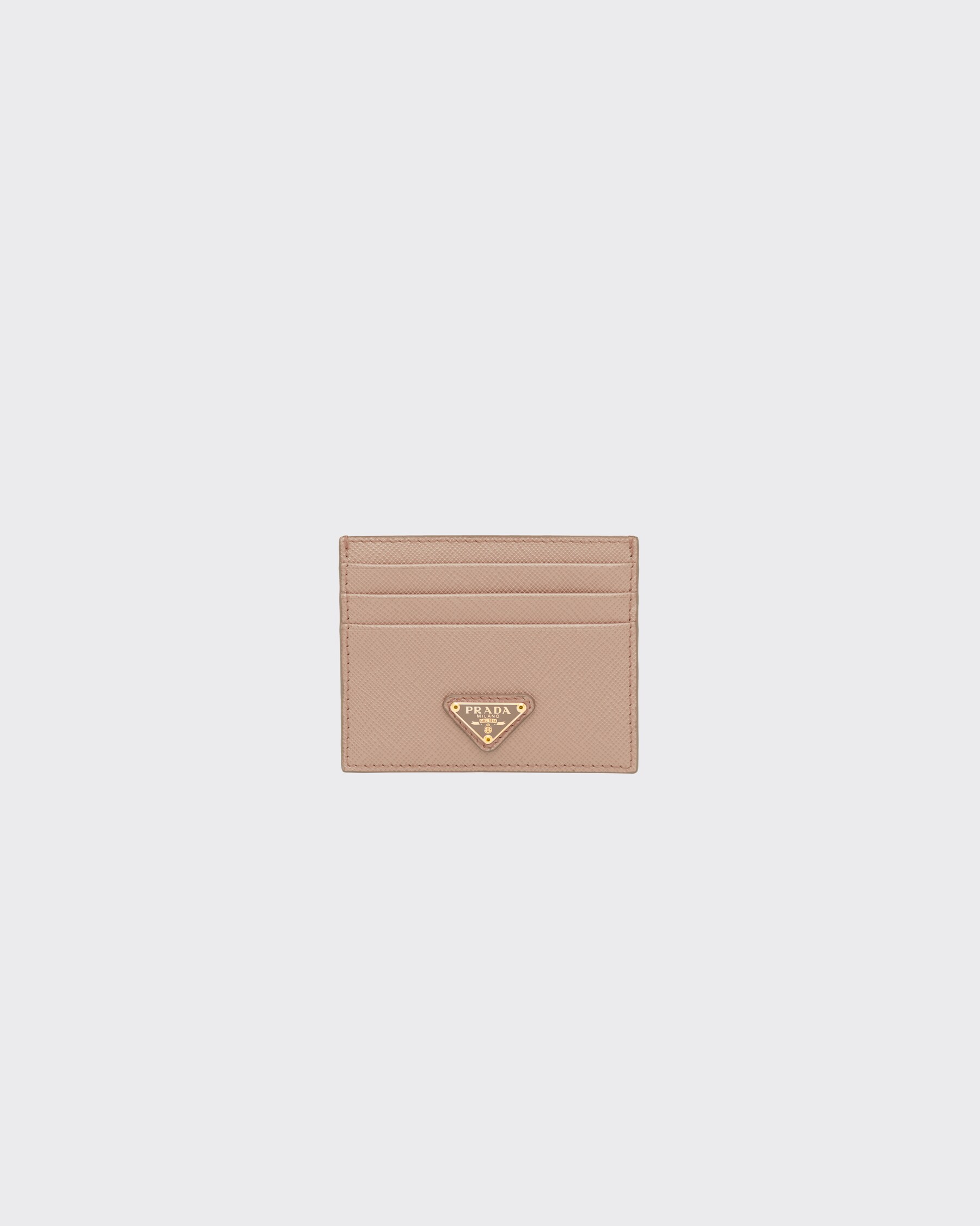 Powder Pink Saffiano Leather Card Holder | PRADA
