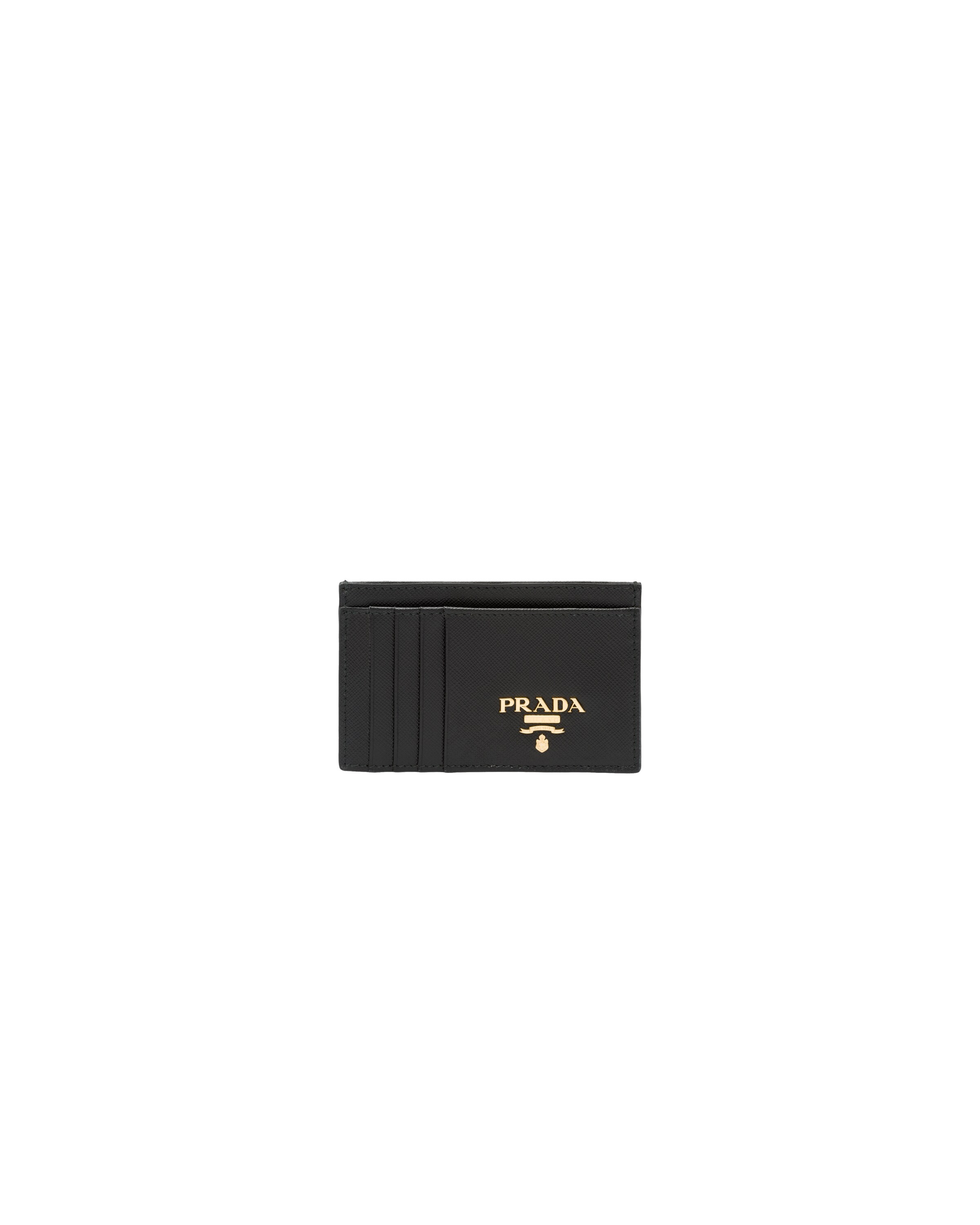 Black Saffiano Leather Card Holder | Prada
