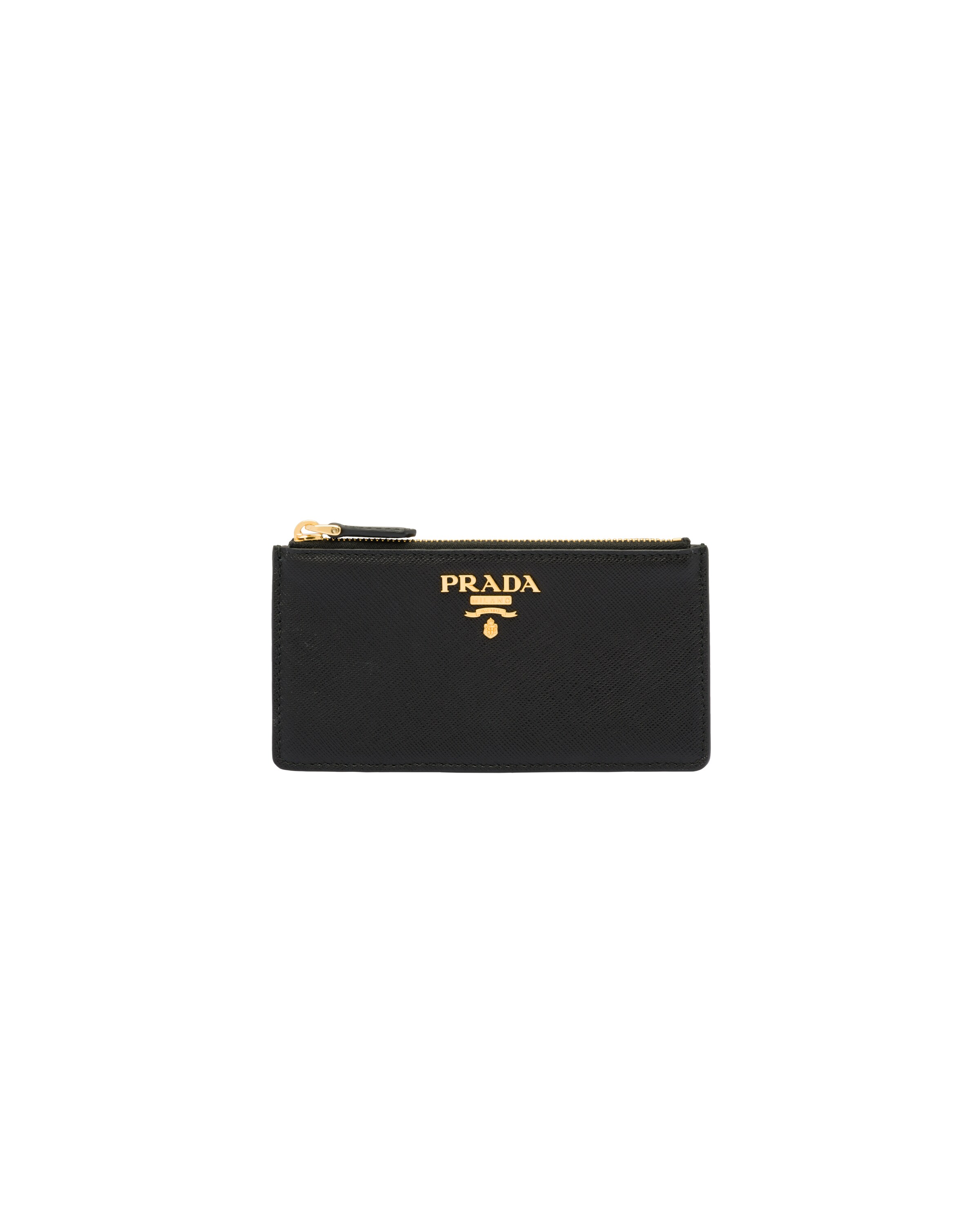Black Saffiano Leather Card Holder | Prada