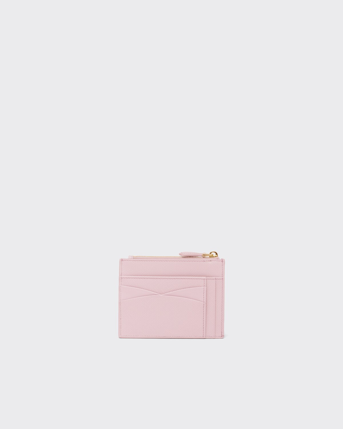 Alabaster Pink Saffiano And Leather Card Holder | PRADA