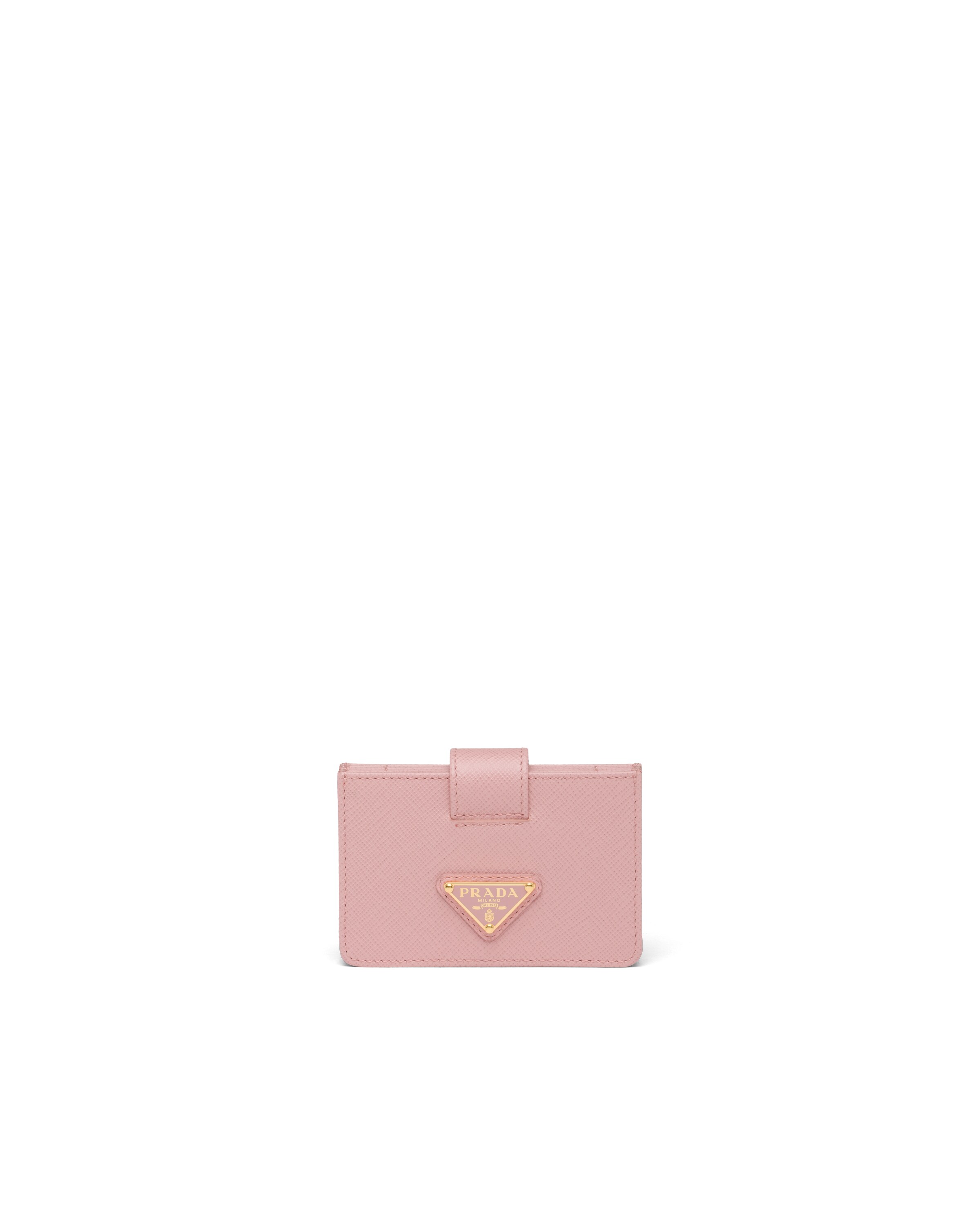 Peach Saffiano leather card holder | Prada