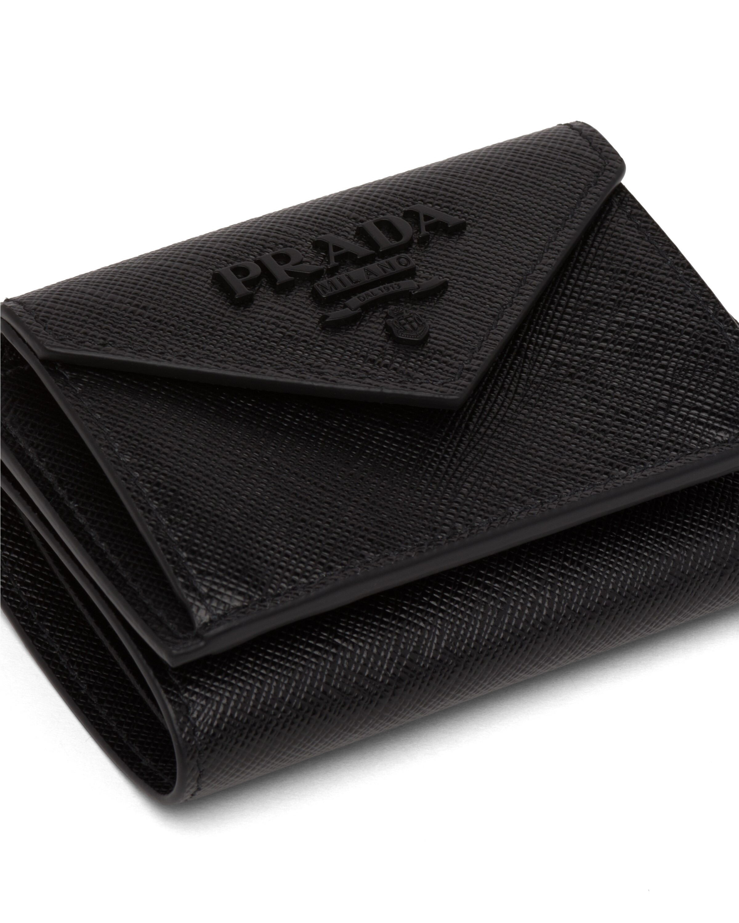 Black Small Saffiano Leather Wallet | Prada