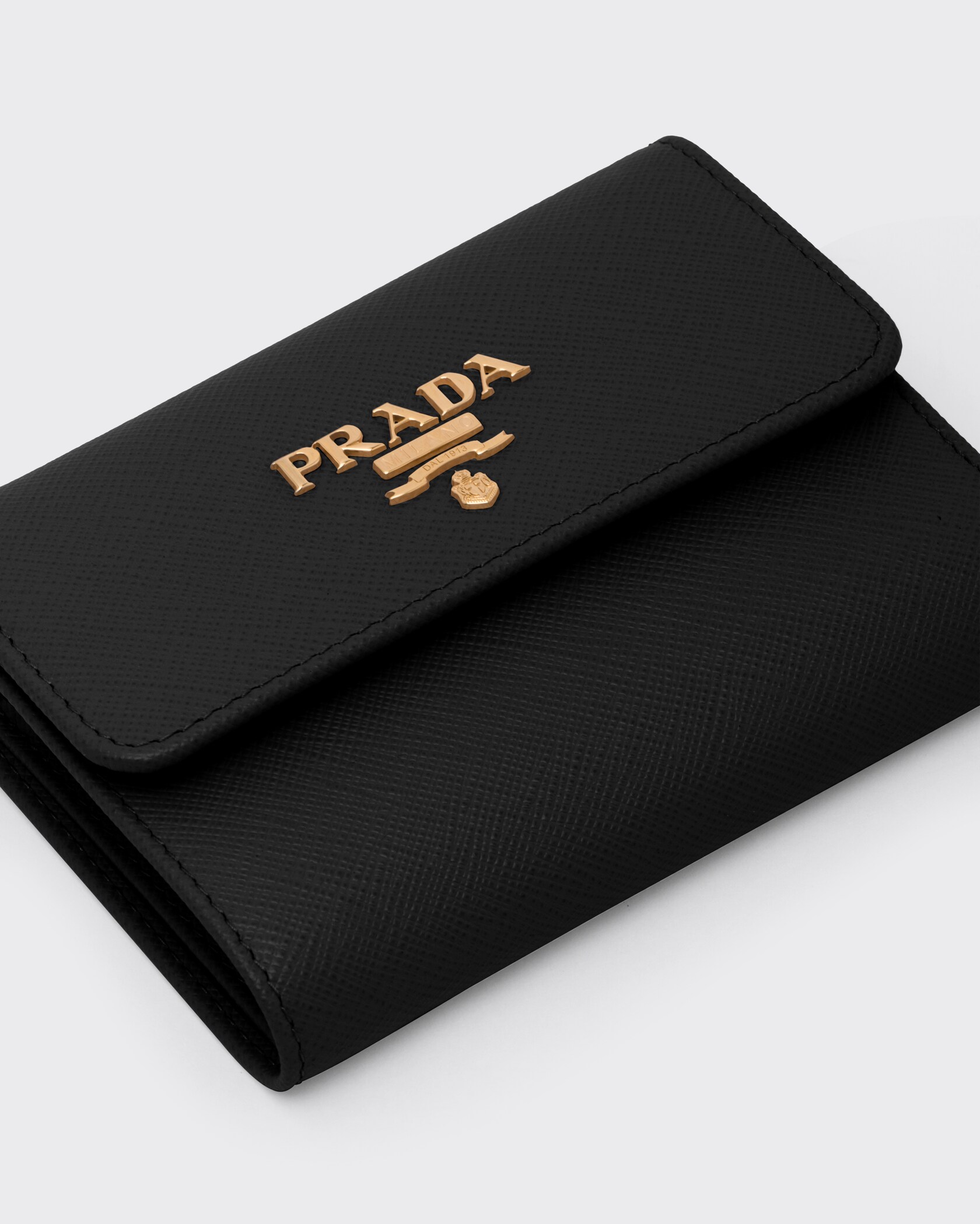 Black Small Saffiano Leather Wallet | PRADA