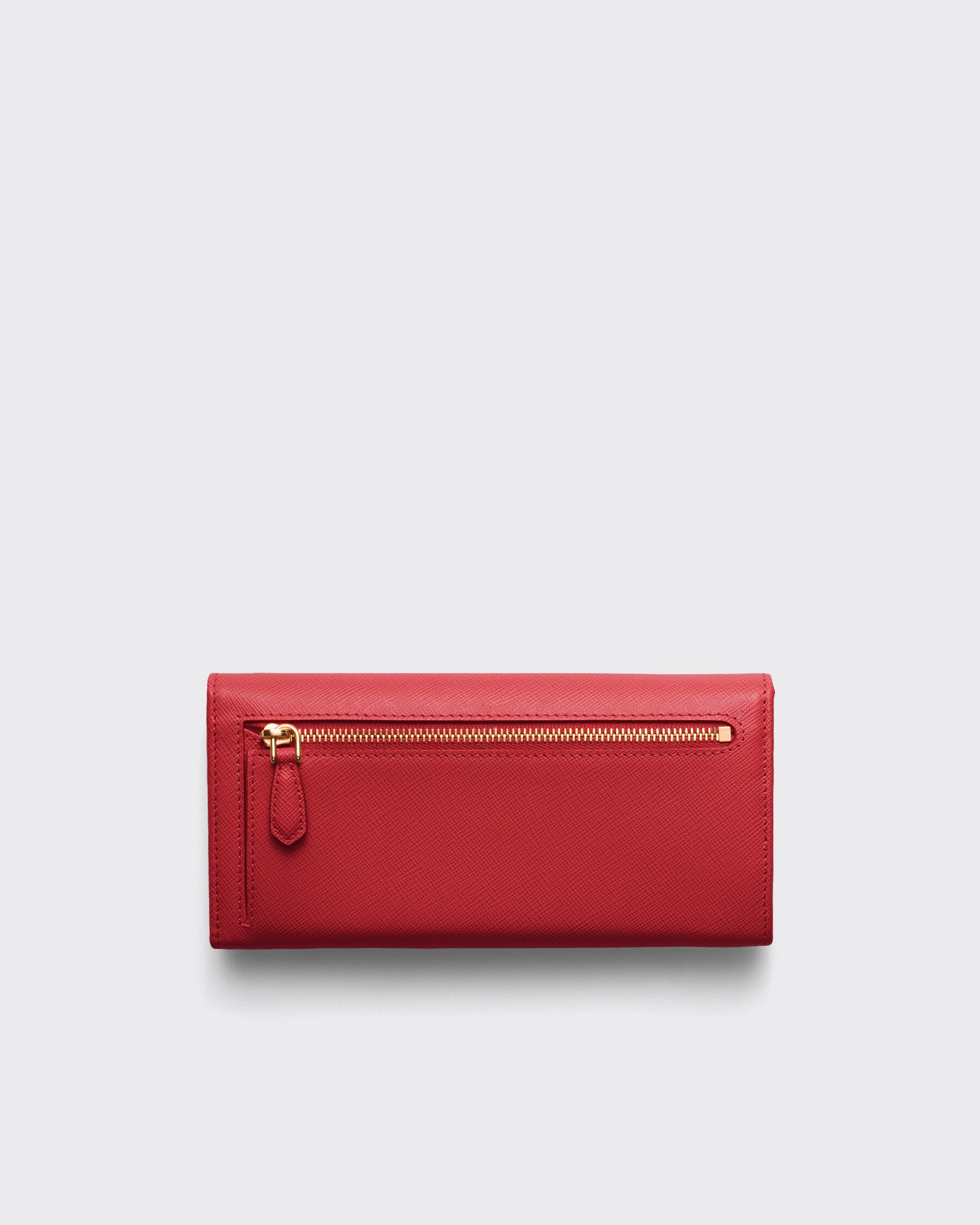 Fiery Red Large Saffiano Leather Wallet | PRADA