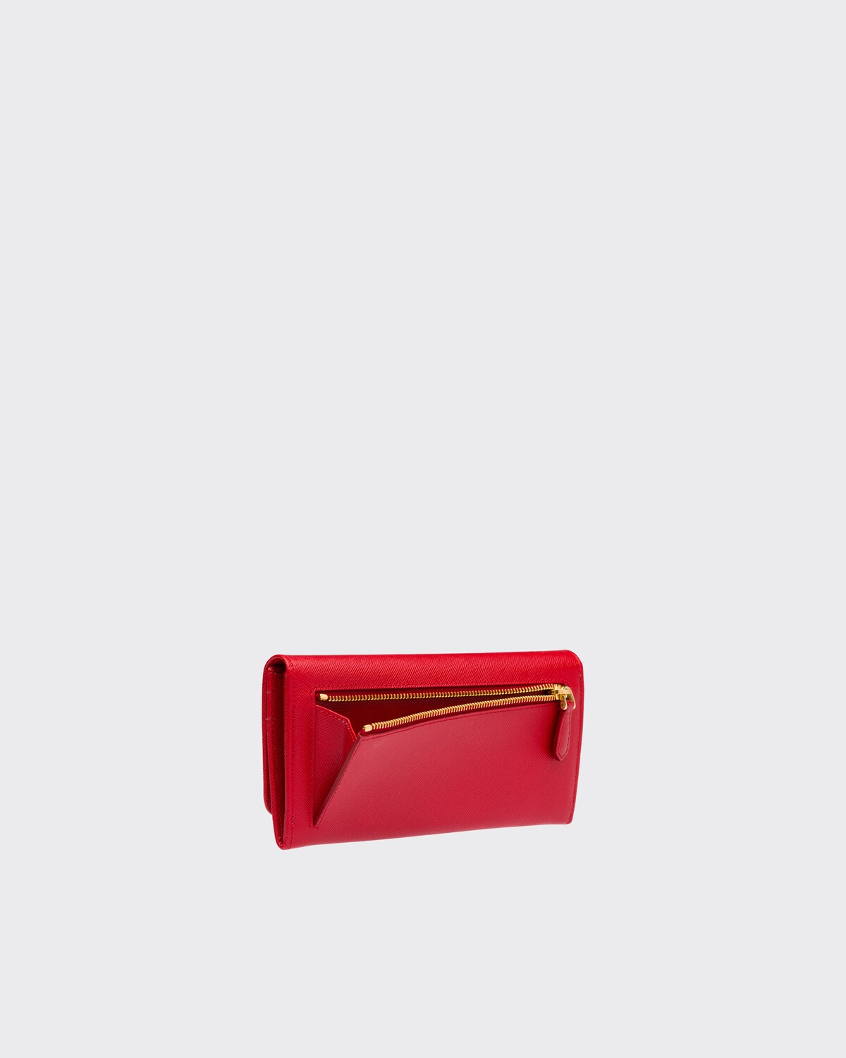 Fiery Red Large Saffiano Leather Wallet | PRADA