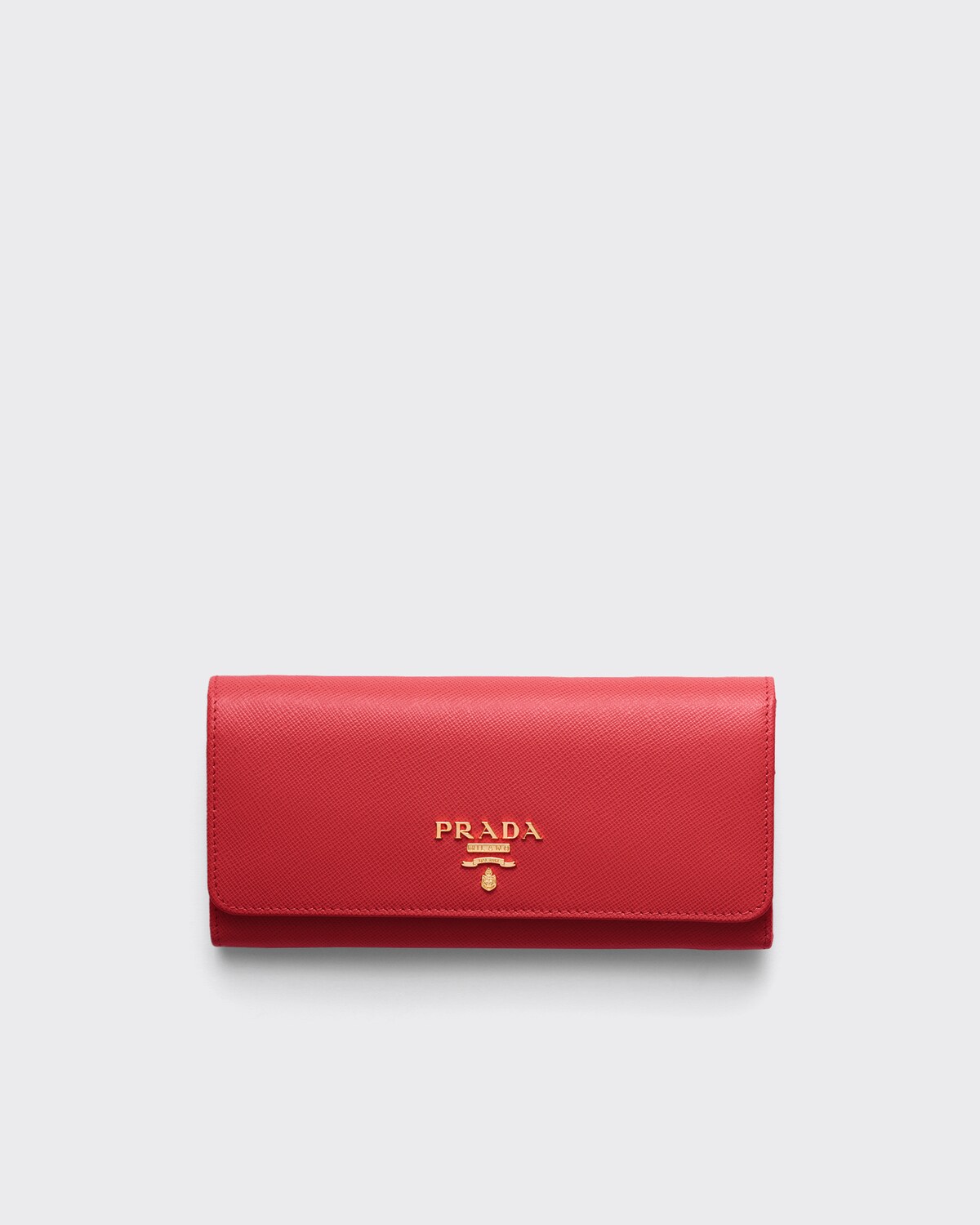 Fiery Red Large Saffiano Leather Wallet | PRADA