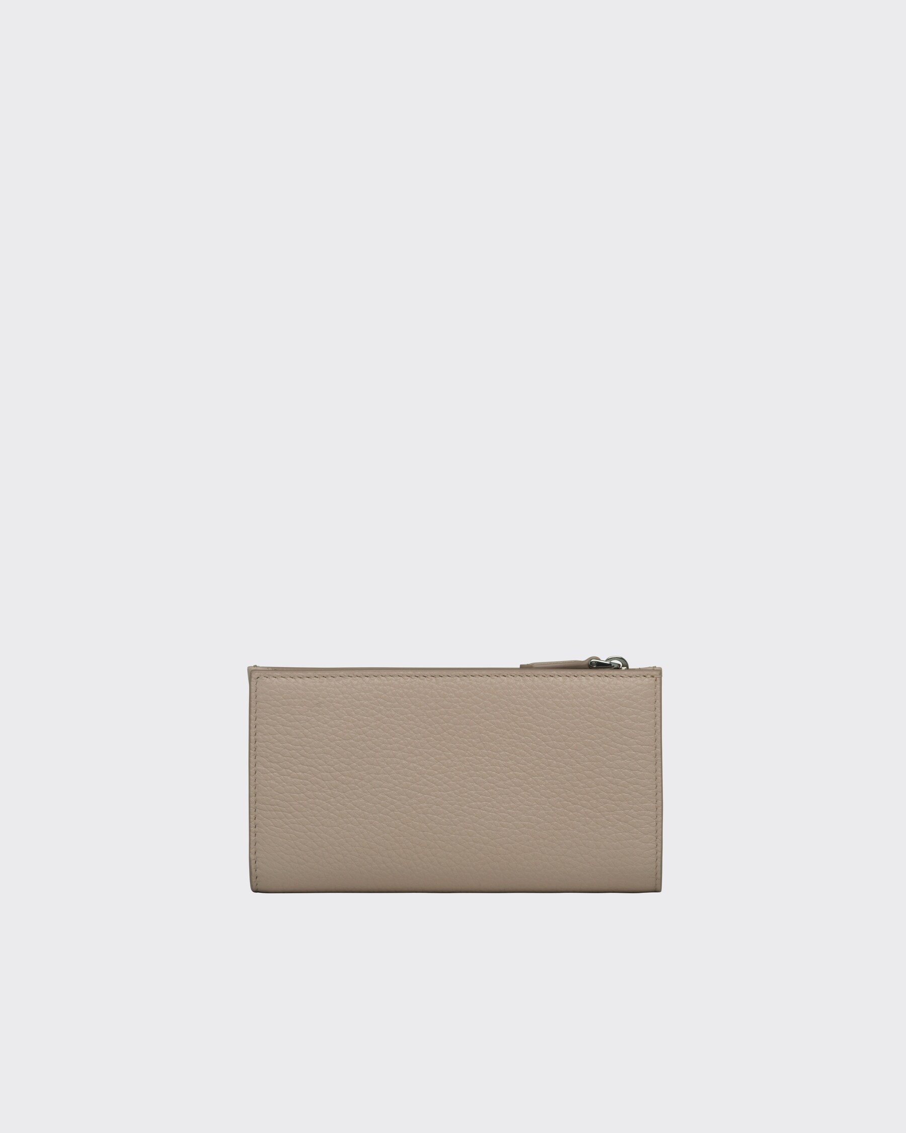 Clay Grey Large Leather Wallet | PRADA