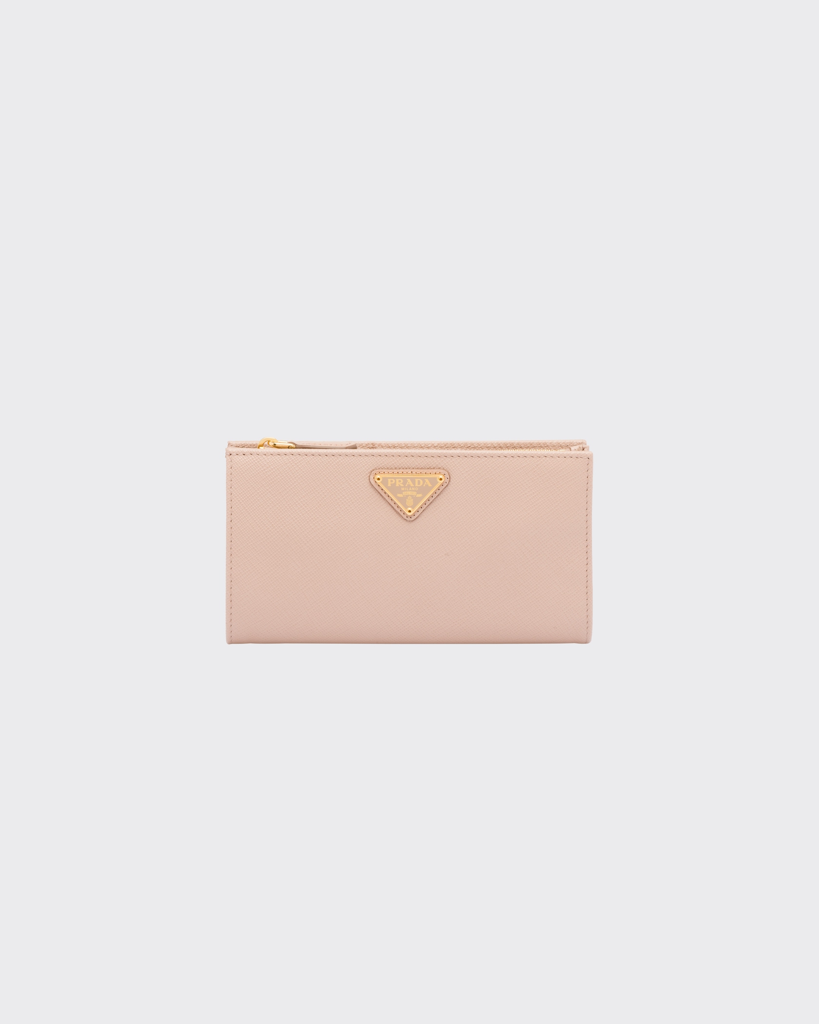 Powder Pink Large Saffiano Leather Wallet | PRADA