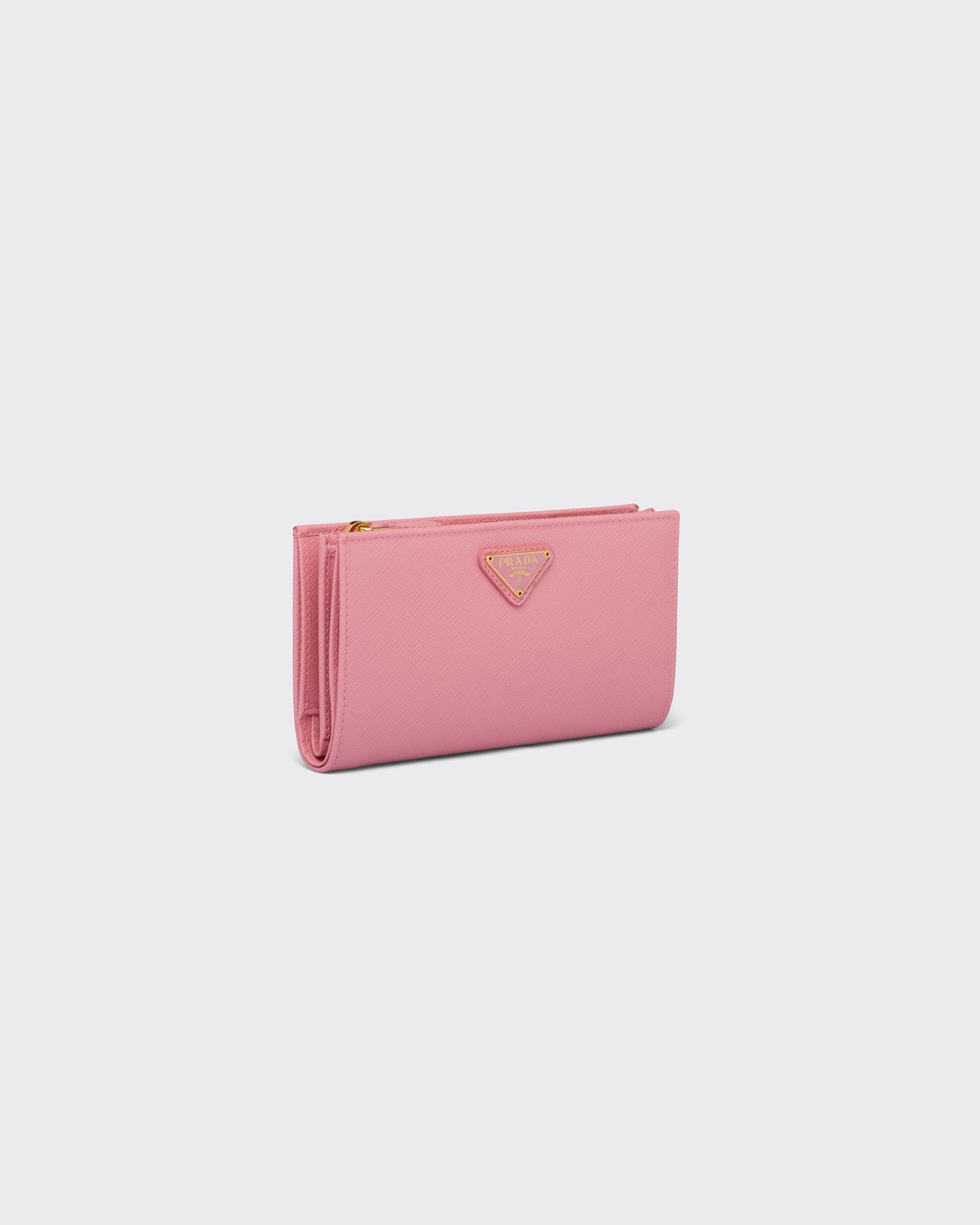 Petal Pink Large Saffiano Leather Wallet | PRADA