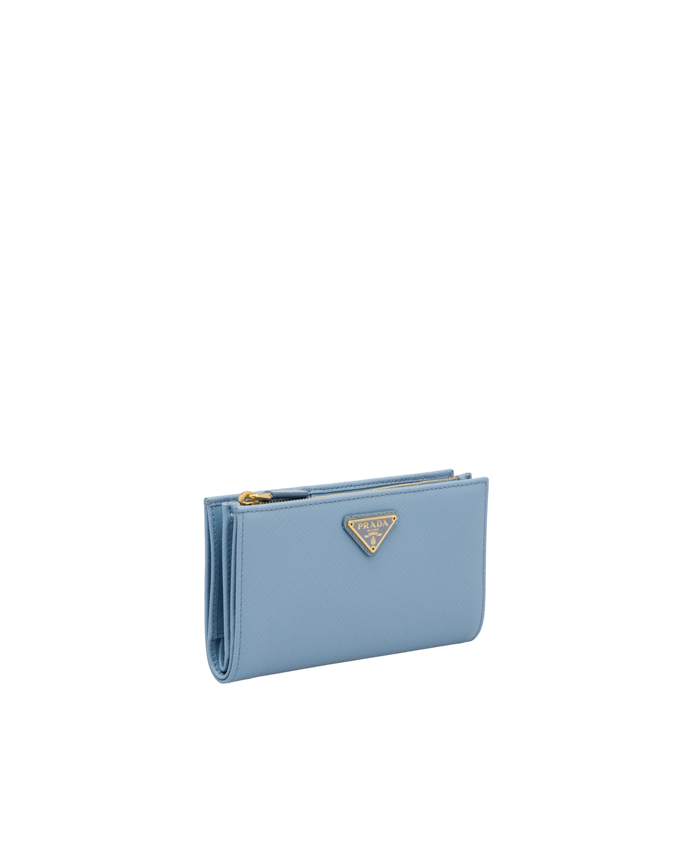 Astral Blue Large Saffiano Leather Wallet | Prada