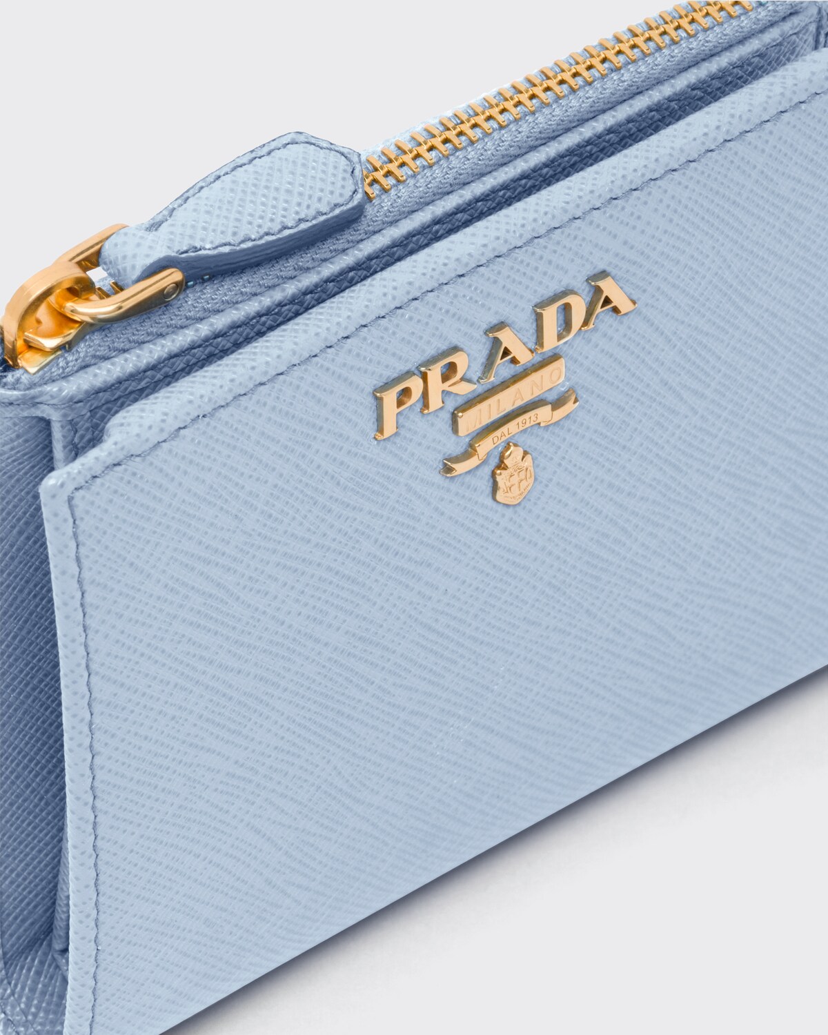 Light Blue Small Saffiano Leather Wallet | PRADA