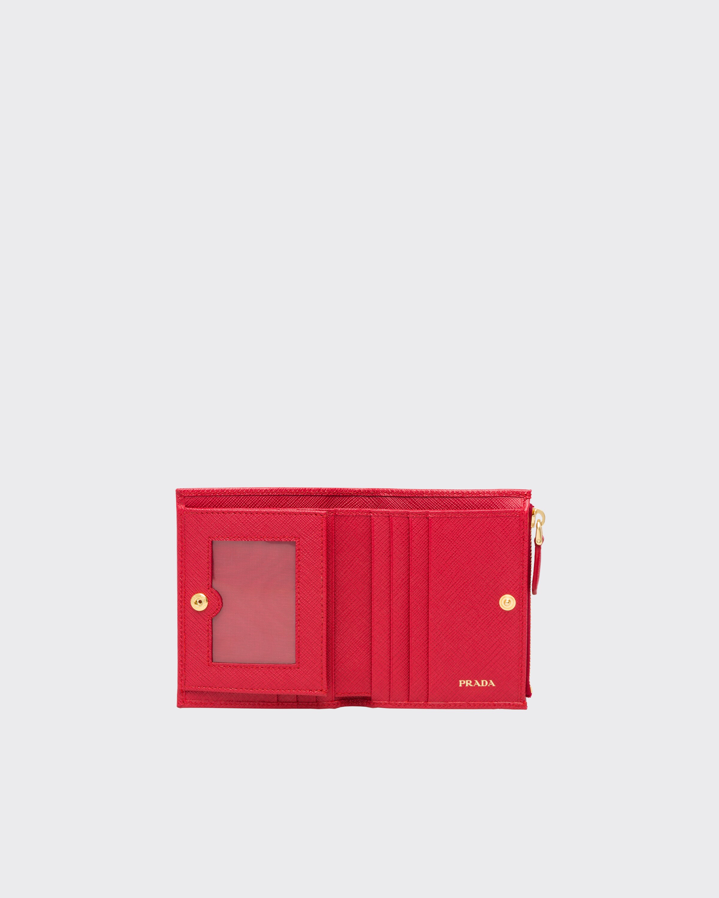 Fiery Red Small Saffiano Leather Wallet | PRADA
