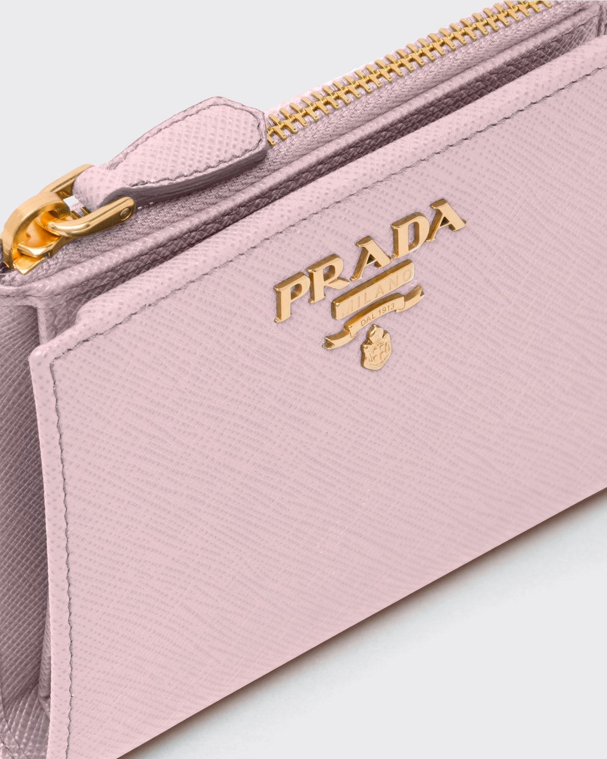 Alabaster Pink Small Saffiano Leather Wallet | PRADA