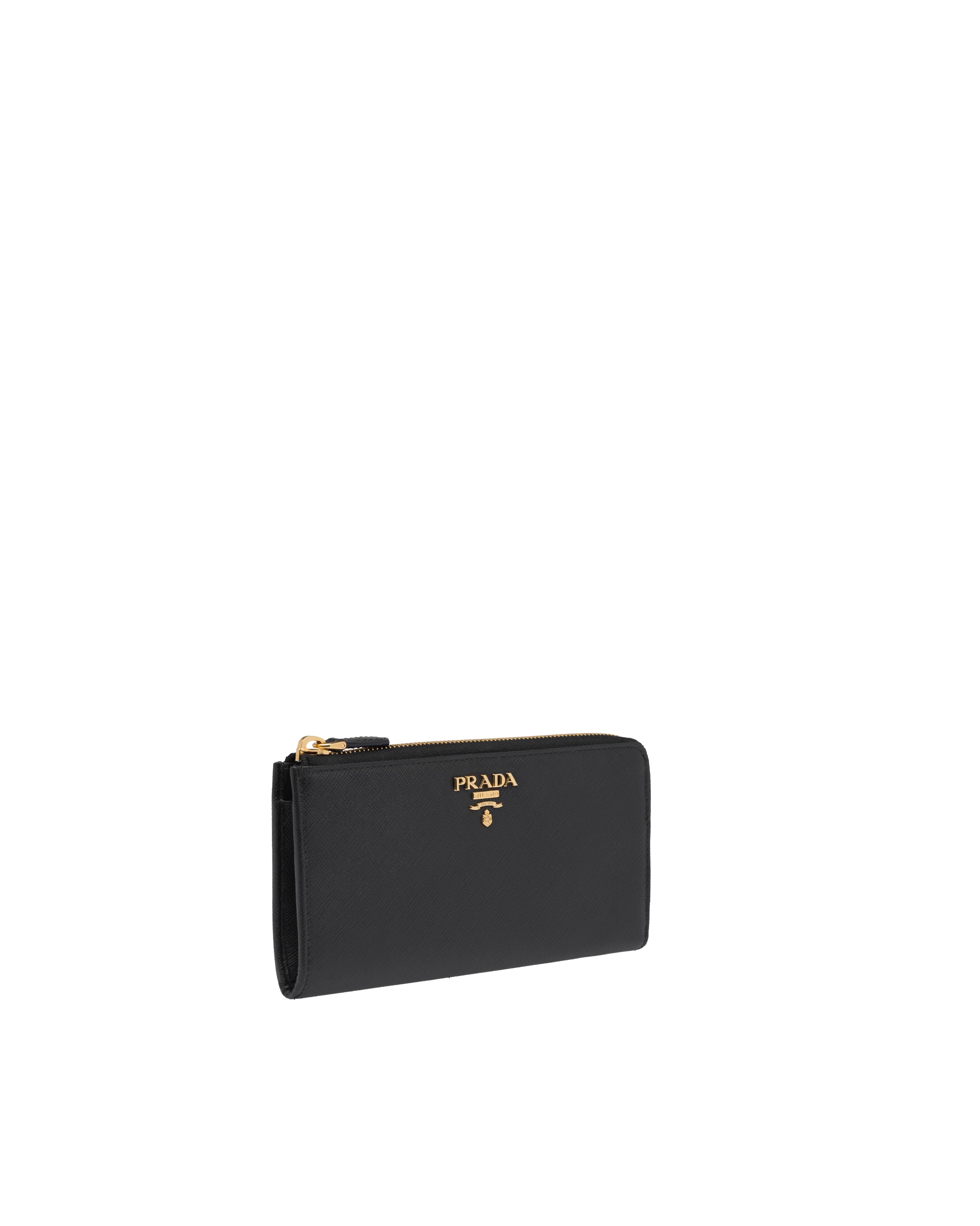Black Large Saffiano Leather Wallet | Prada