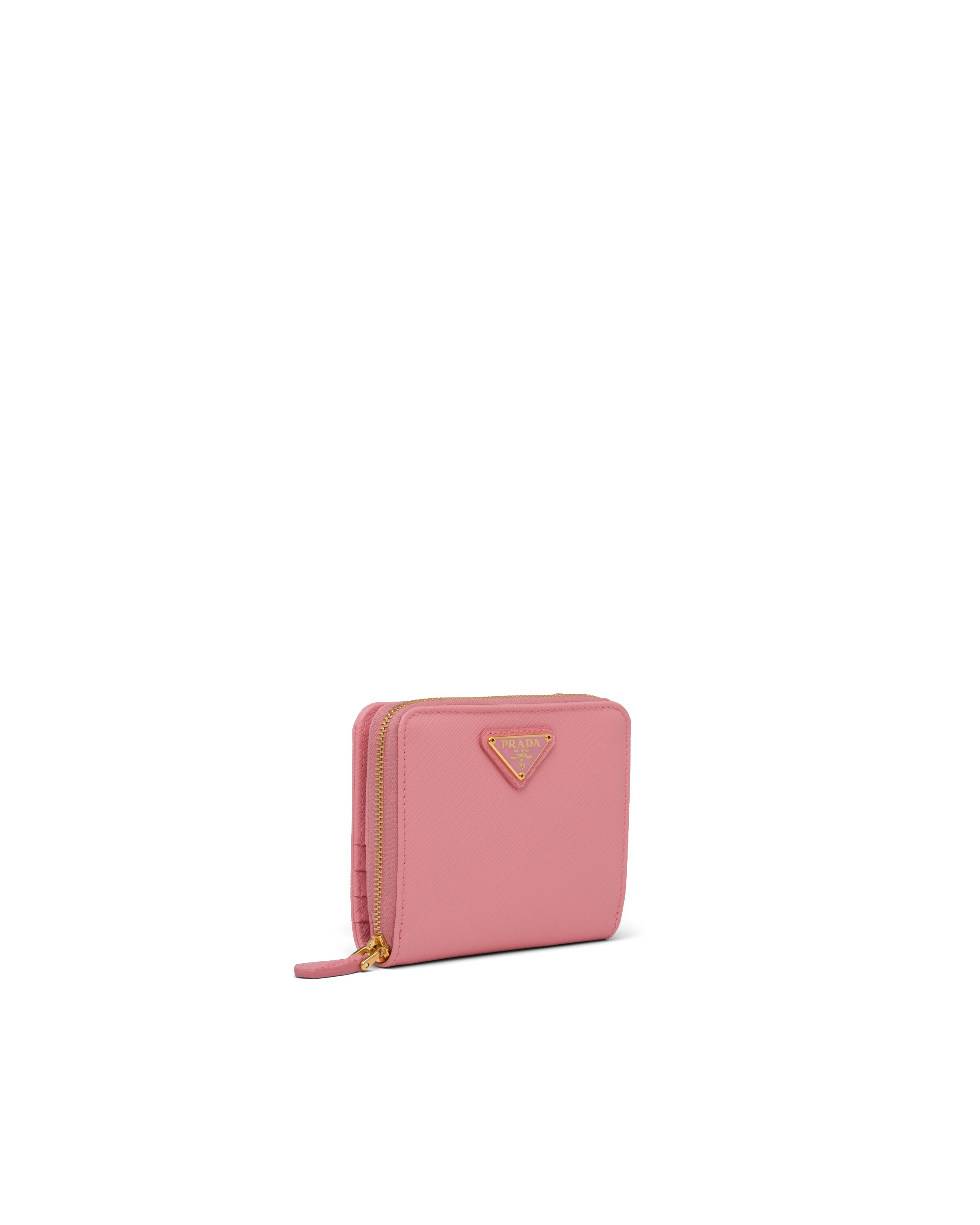 Petal Pink Small Saffiano Leather Wallet | Prada