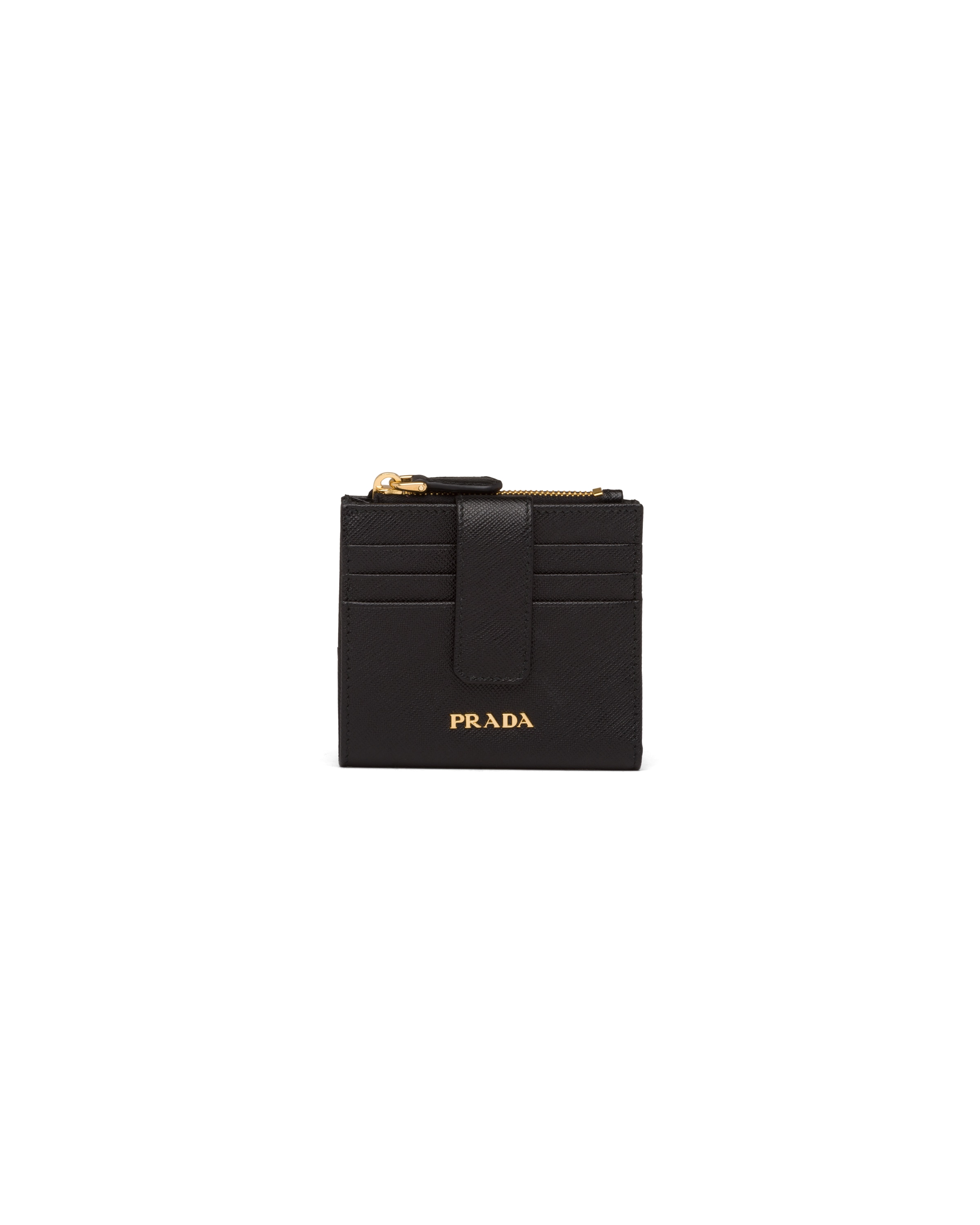 Black Small Saffiano leather wallet | Prada