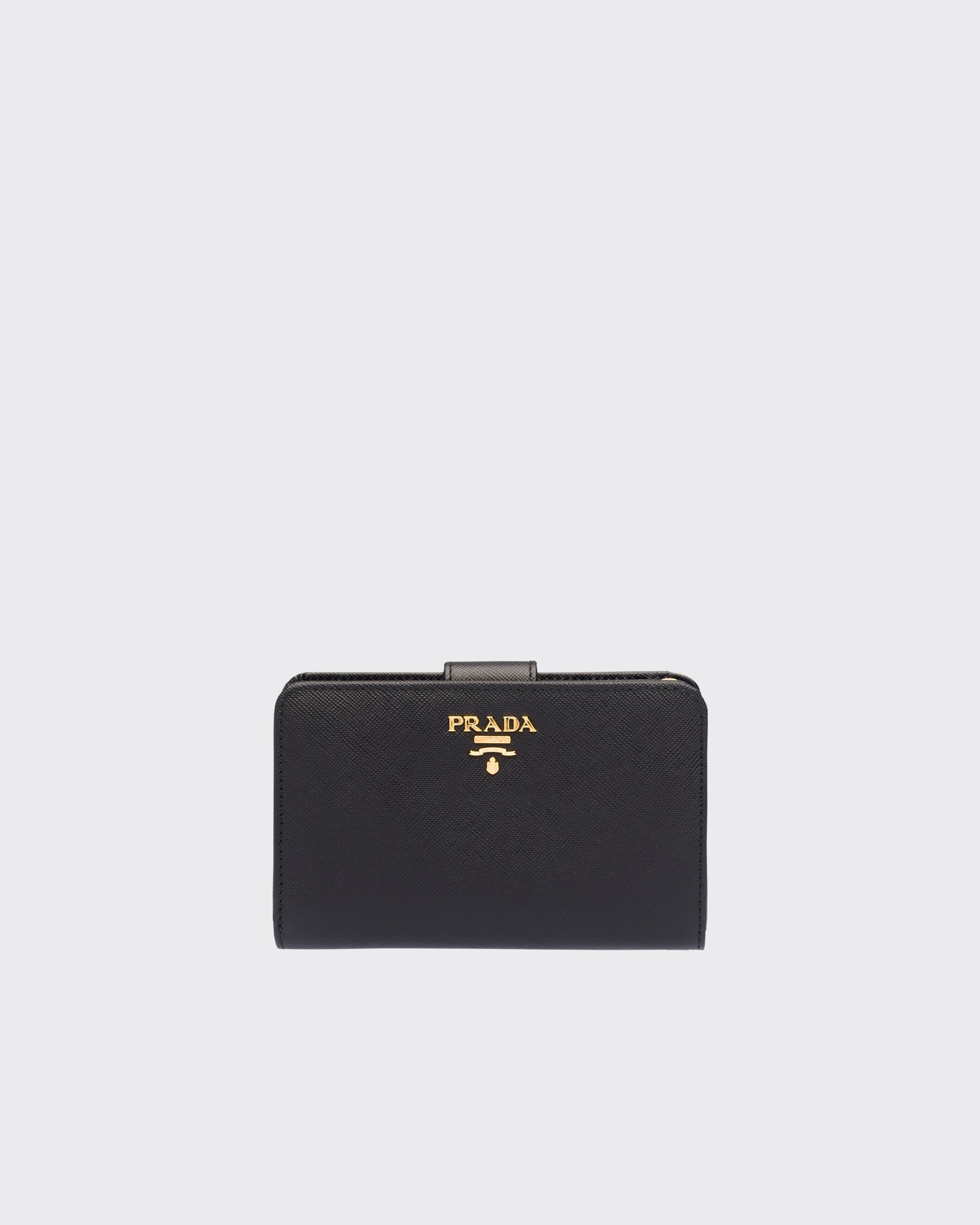 Black Small Saffiano Leather Wallet | PRADA