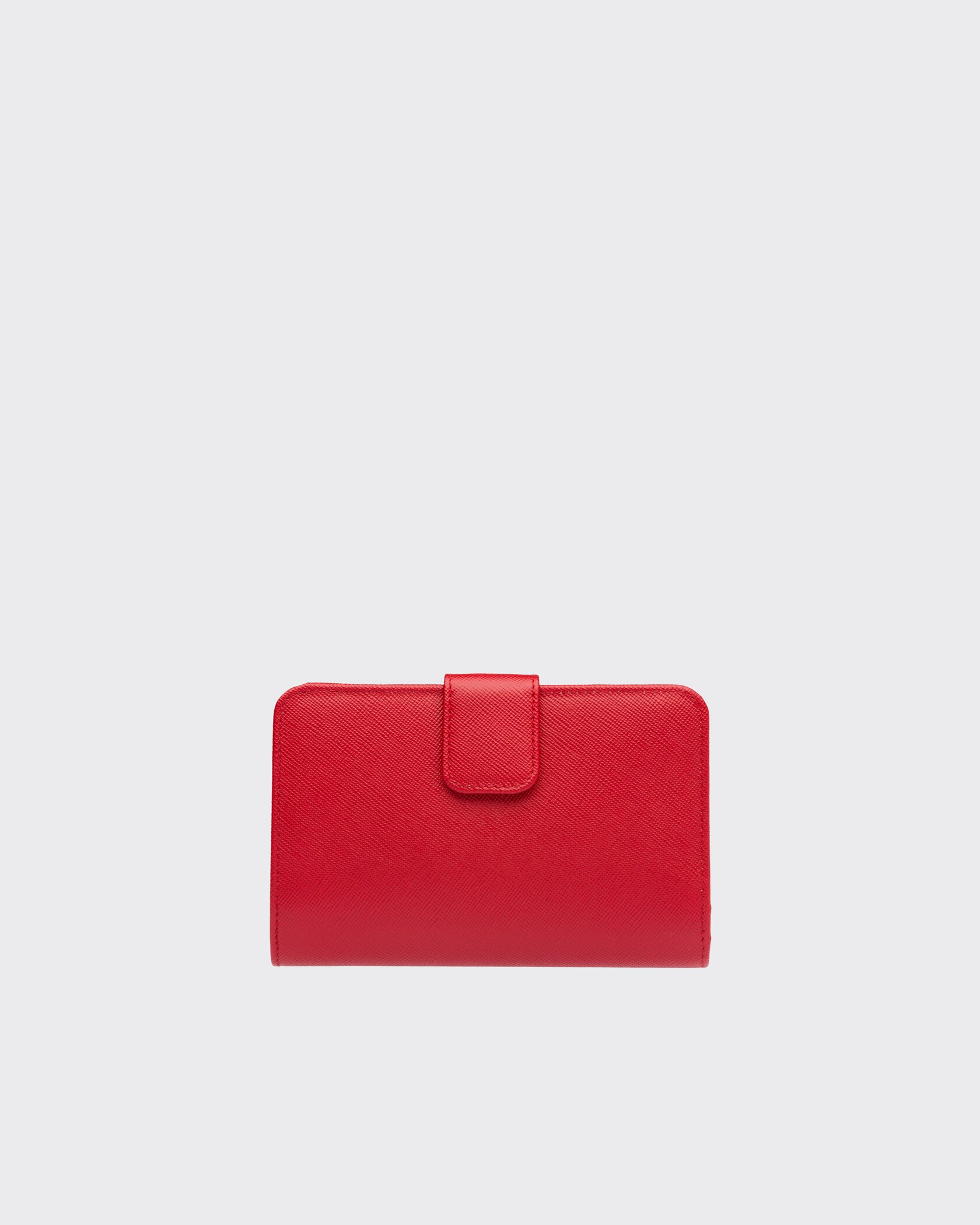 Fiery Red Small Saffiano Leather Wallet | PRADA