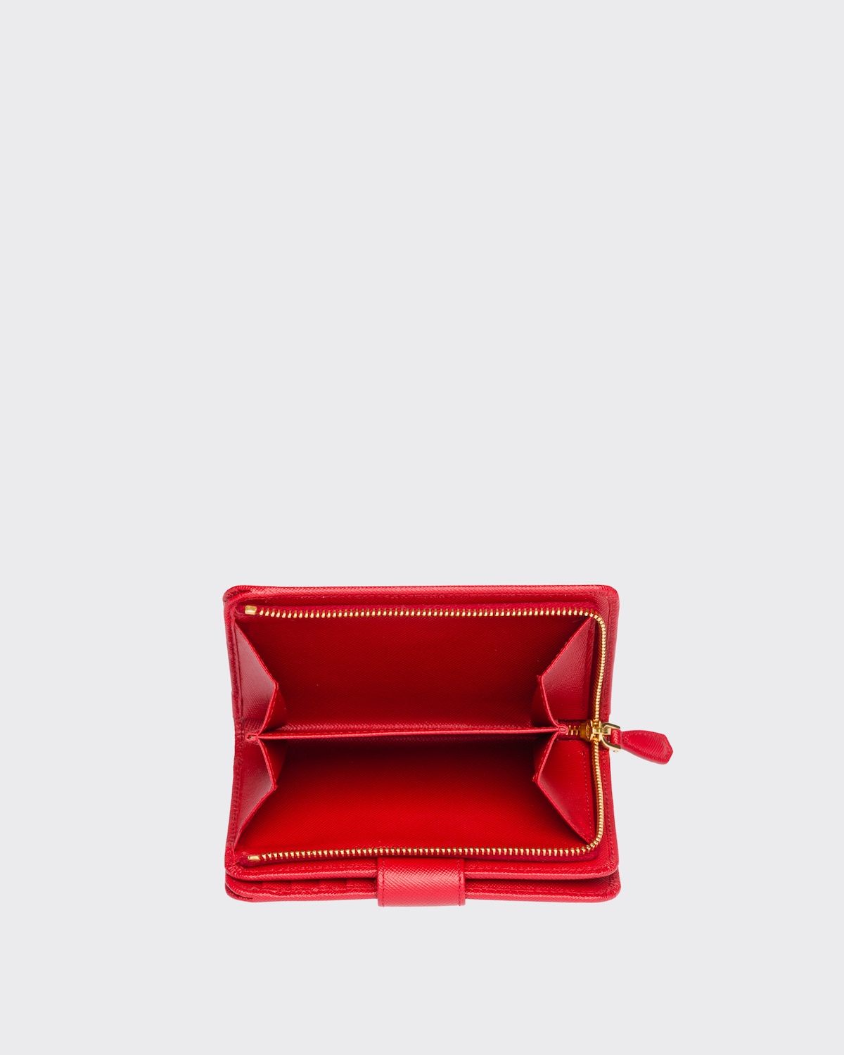 Fiery Red Small Saffiano Leather Wallet | PRADA